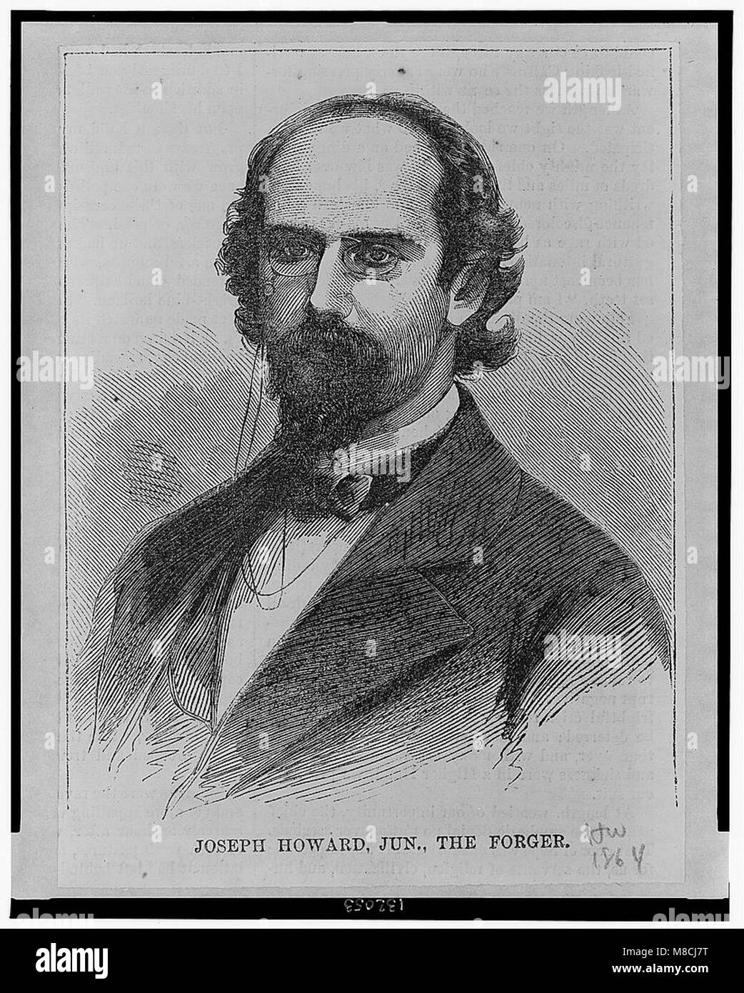 A historical image of Joseph Howard Jr., known as the forger, captured ...