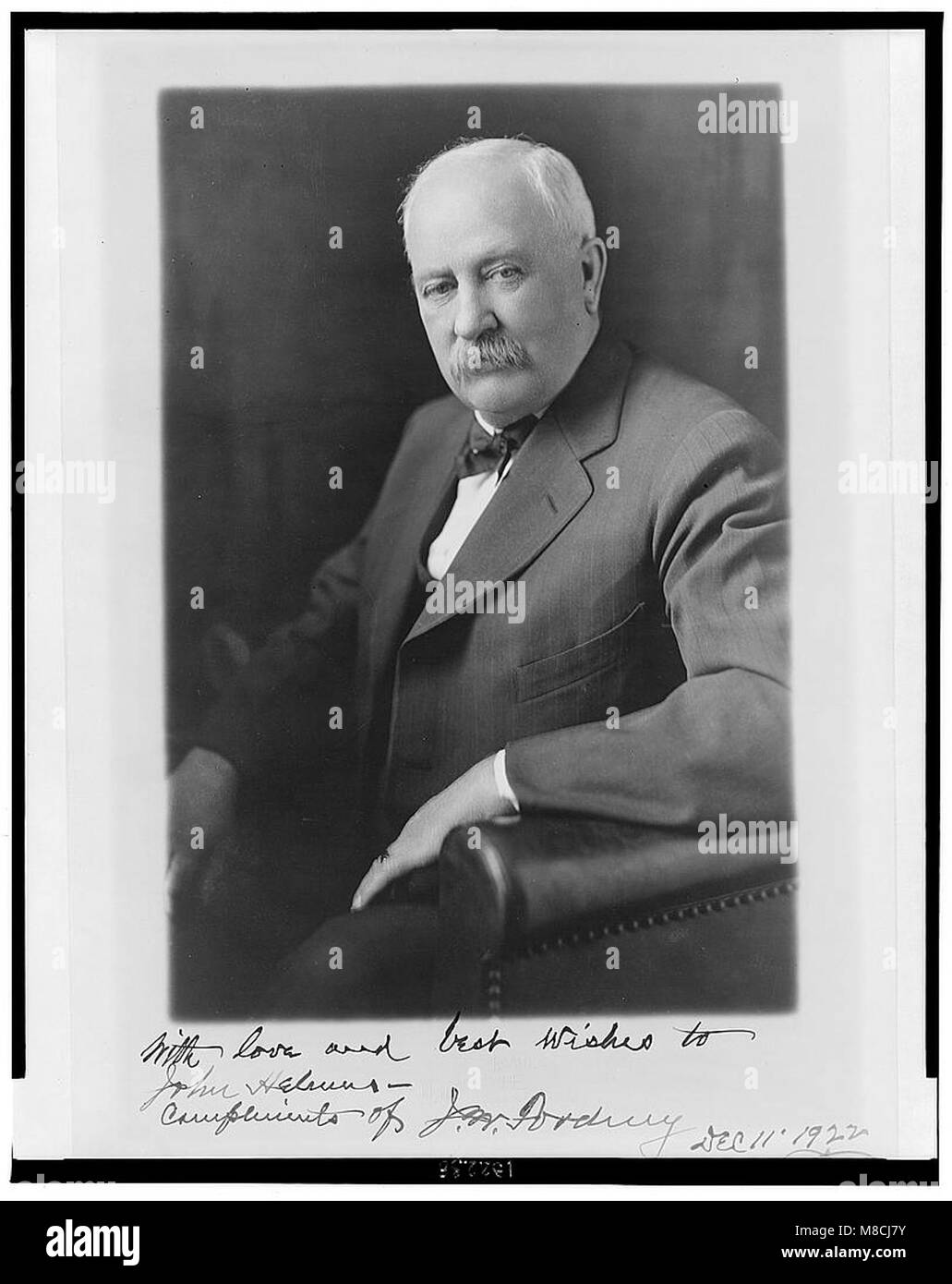 A half-length portrait of Joseph Warren Fordney, seated and facing ...
