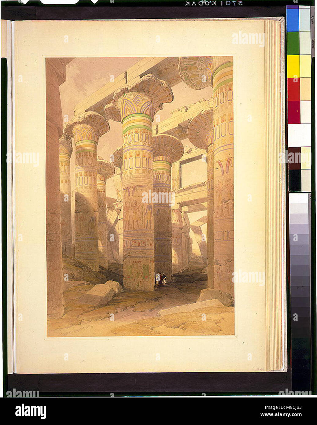 A drawing by David Roberts of Karnac, Egypt, dated November 29, 1838 ...