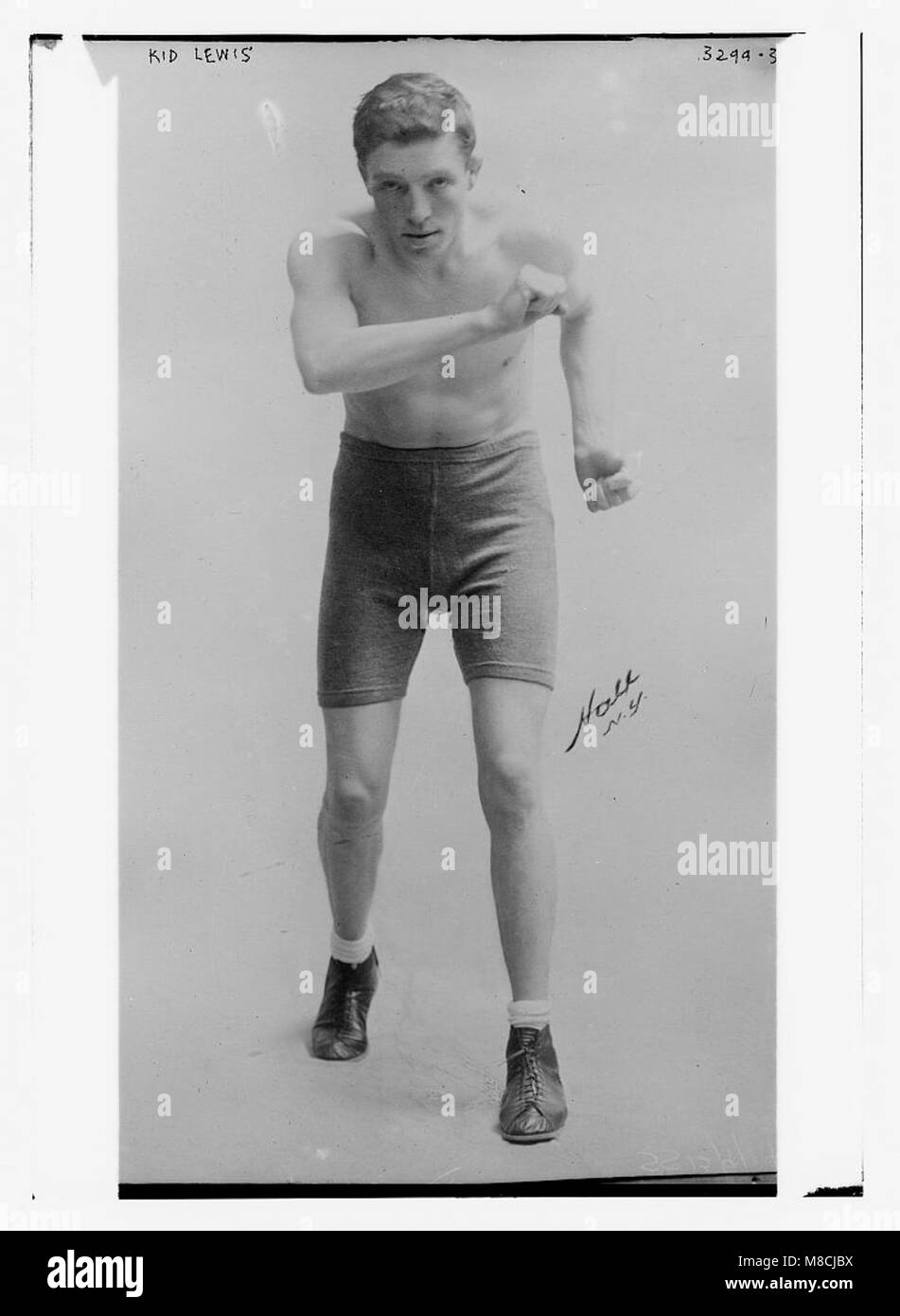 Kid Lewis, a boxer or athlete from the early 20th century, likely ...