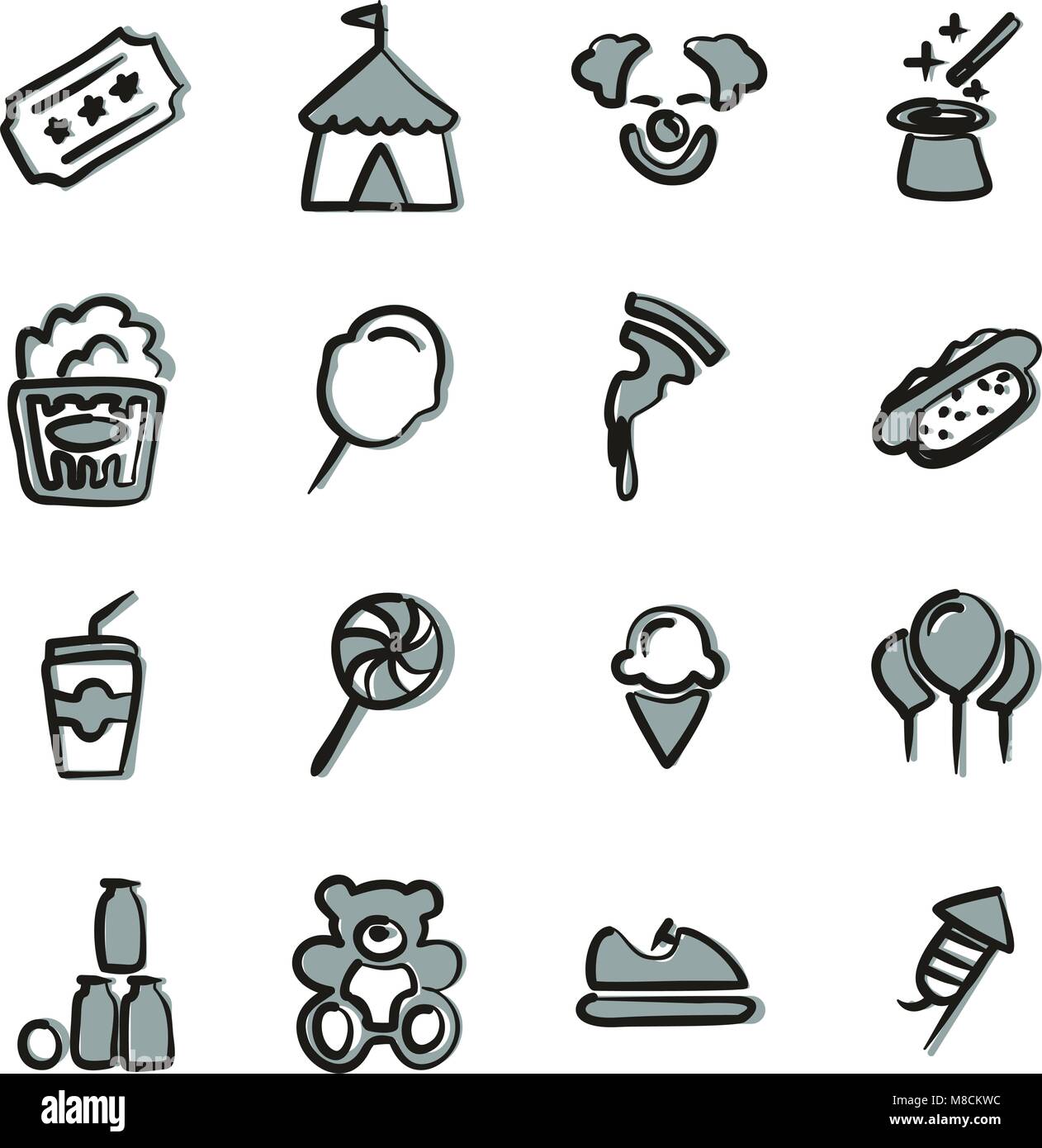 Fair Icons Freehand 2 Color Stock Vector Image & Art - Alamy