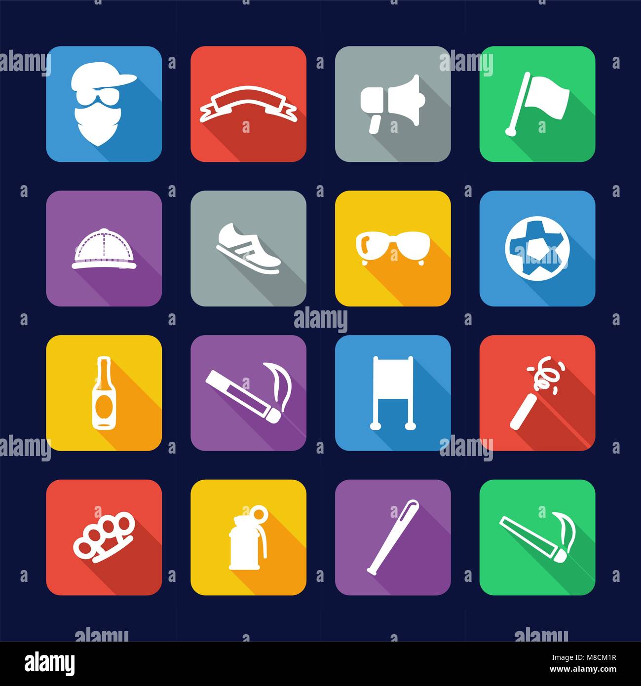 Fan Icons Flat Design Stock Vector Image & Art - Alamy