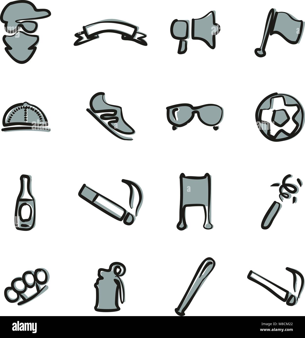 Fan Icons Freehand 2 Color Stock Vector Image & Art - Alamy