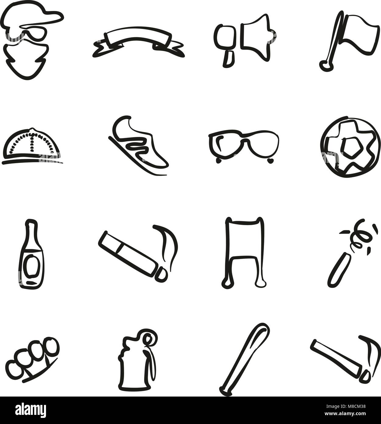 Fan Icons Freehand Stock Vector Image & Art - Alamy