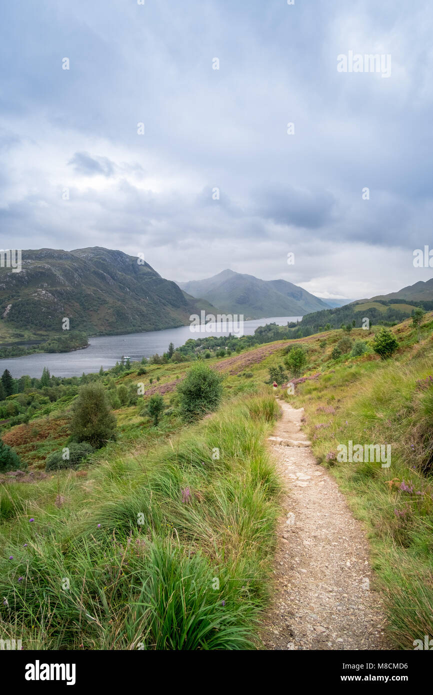 Scenic Landscape View of Mountain, Forest with path in Scottish ...