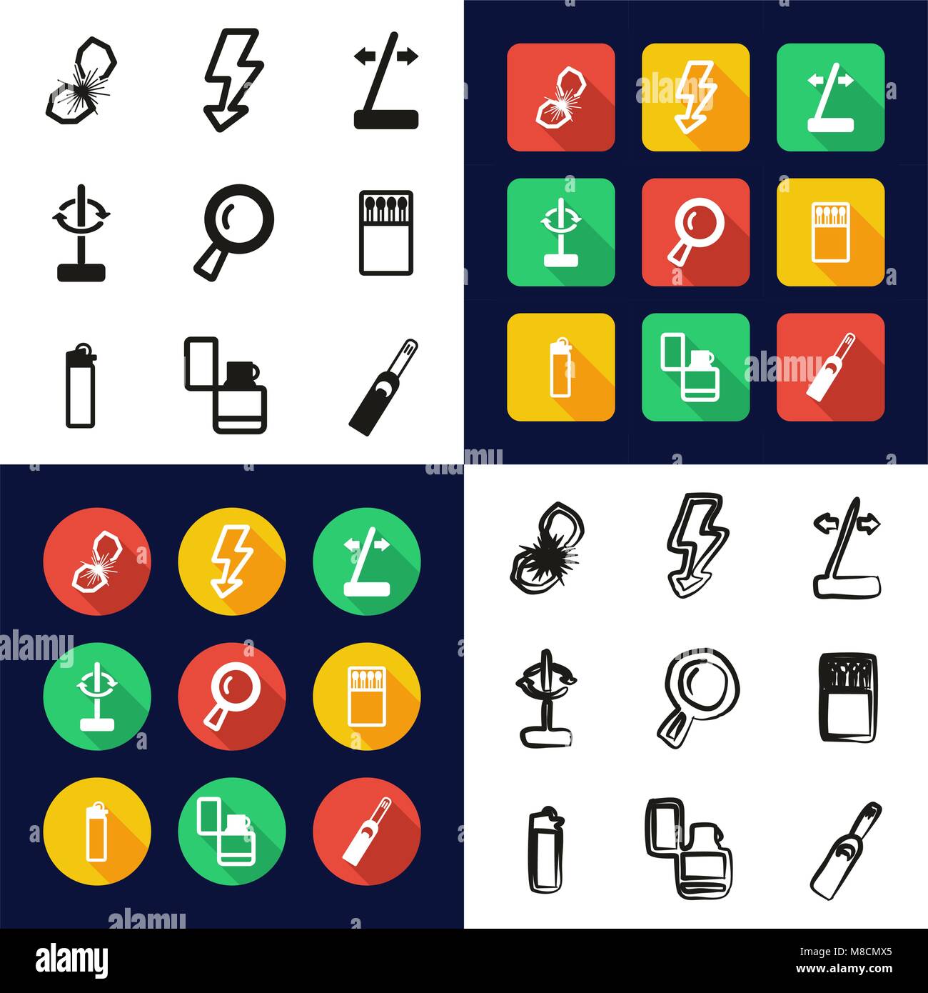 Fire making tool Stock Vector Images - Alamy