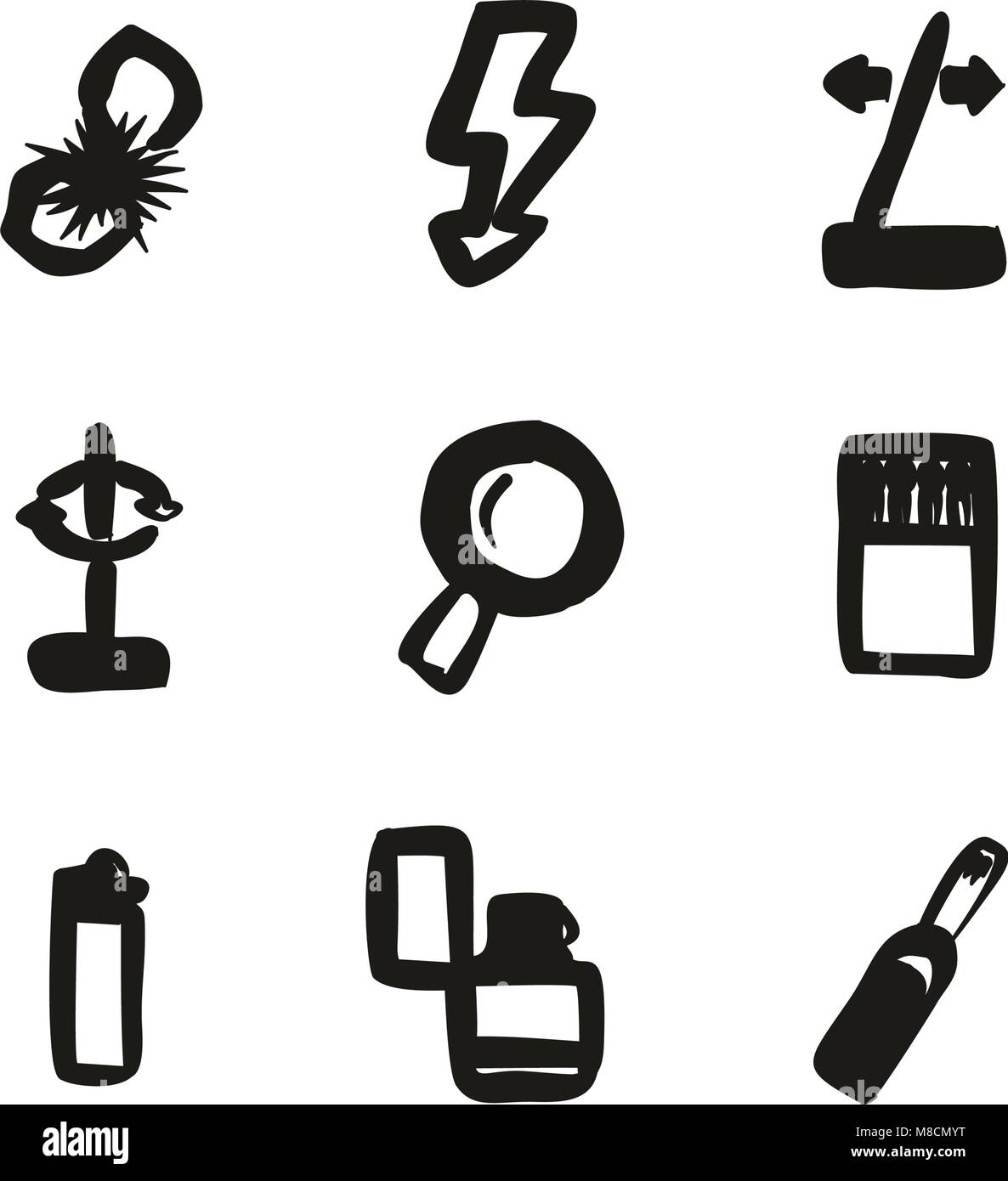 Making fire and stick Stock Vector Images - Alamy