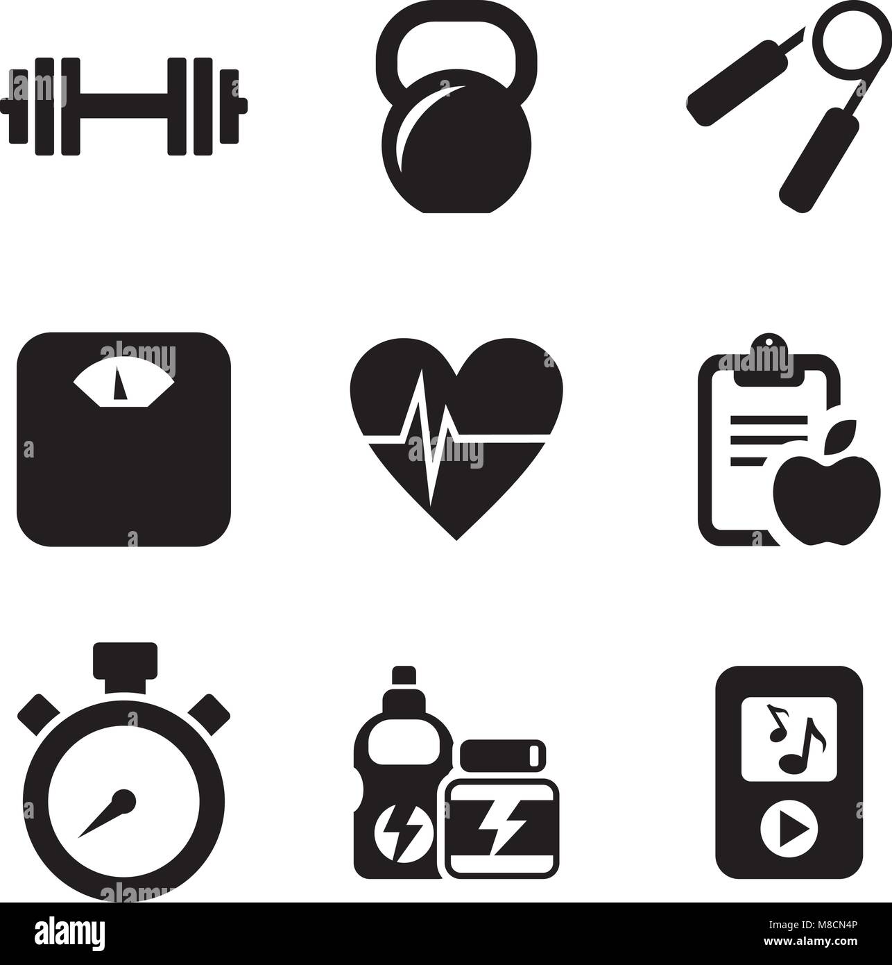 Heart fitness water bottle Stock Vector Images - Alamy