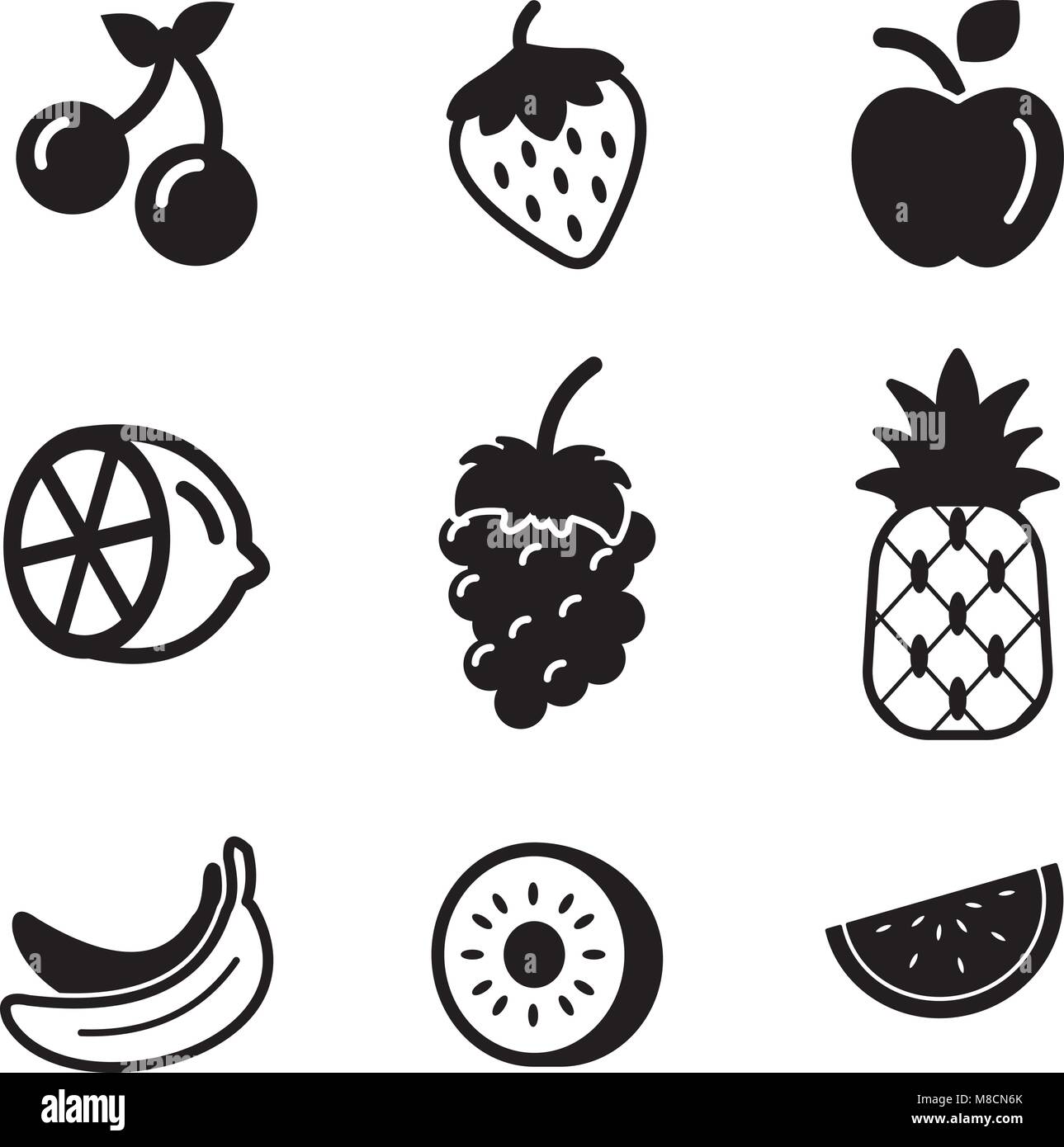 Melon fruit icon outline Stock Vector Images - Alamy