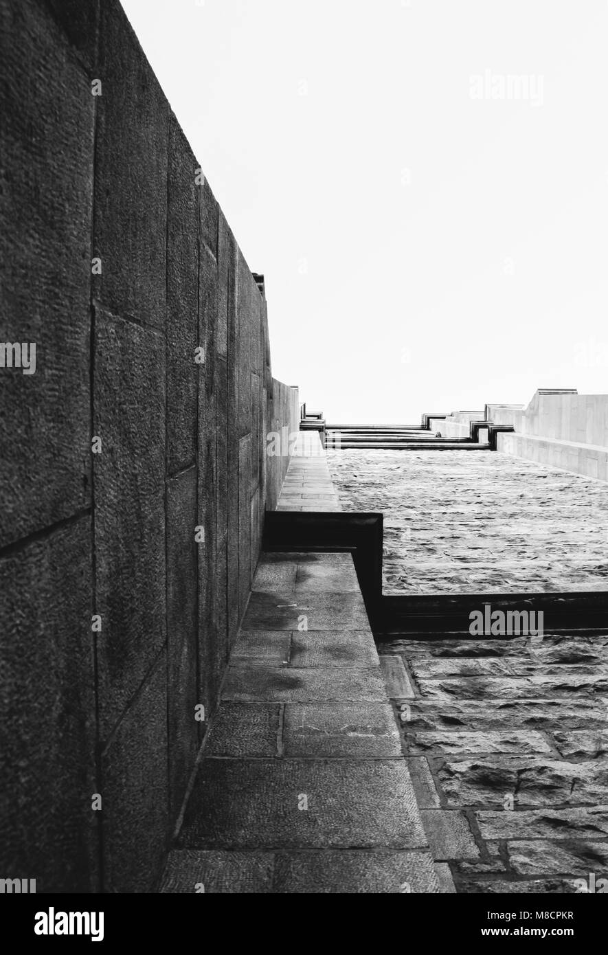 "Things are looking up." / Church tower vertical side view Stock Photo ...