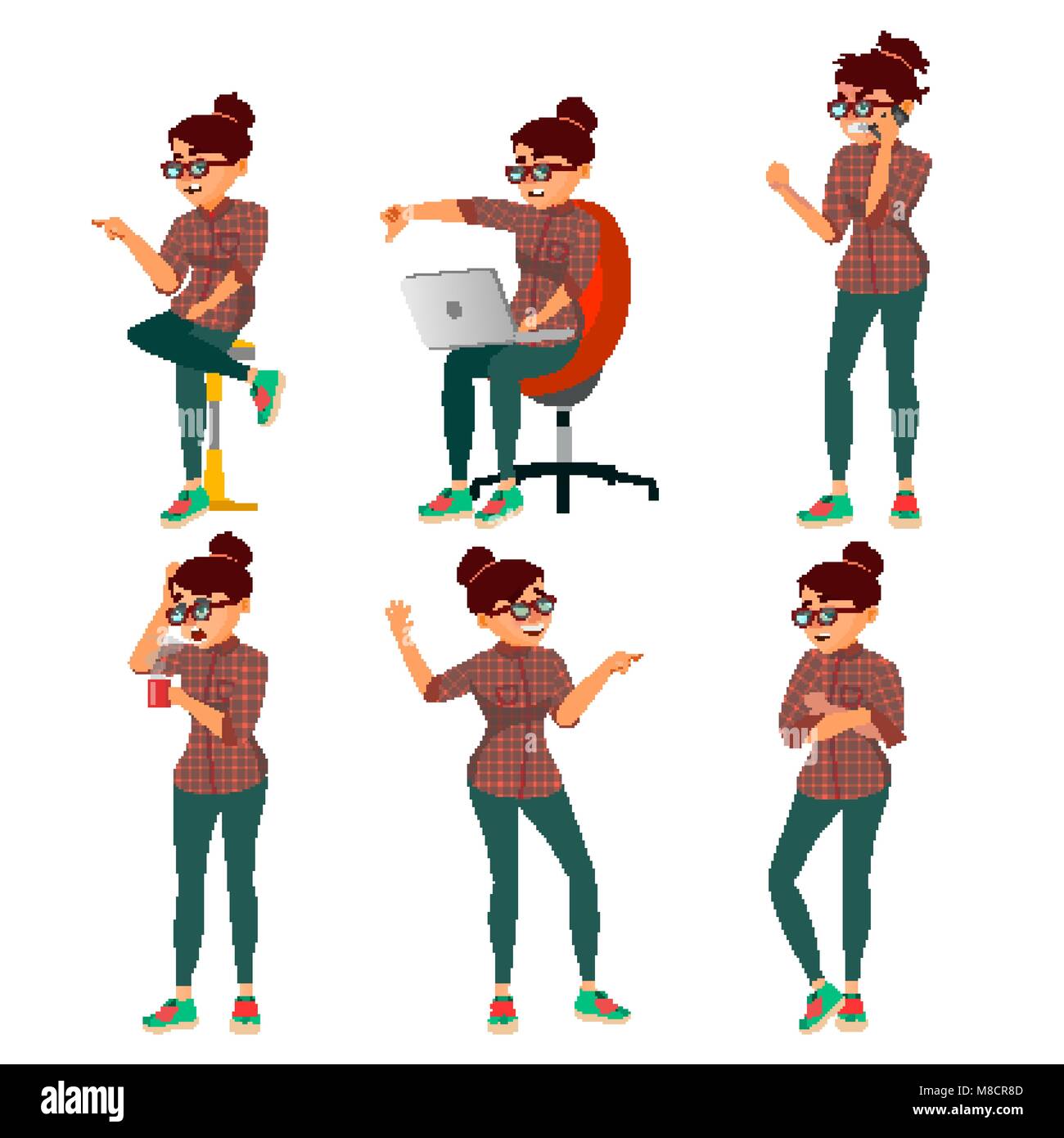 Negativity Expressing Vector. Female Character. Thumbs Down. Choice ...