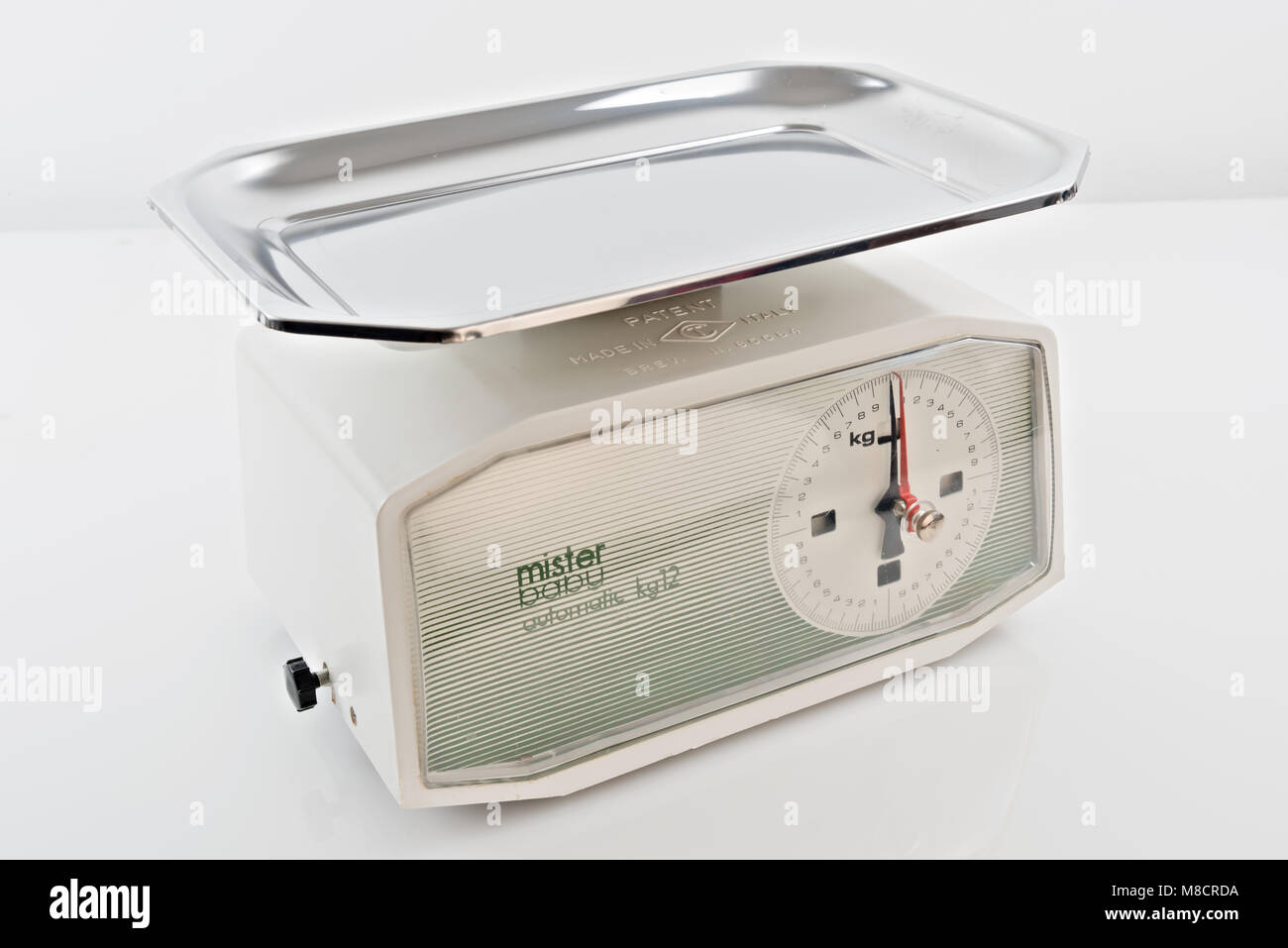 vintage kitchen scales on a white background 3 Stock Photo - Alamy