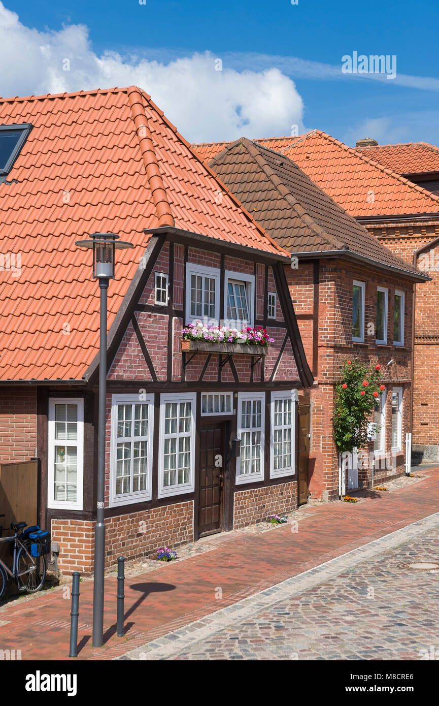 Historical Johannisstrasse, Oldenburg in Holstein, Baltic Sea ...