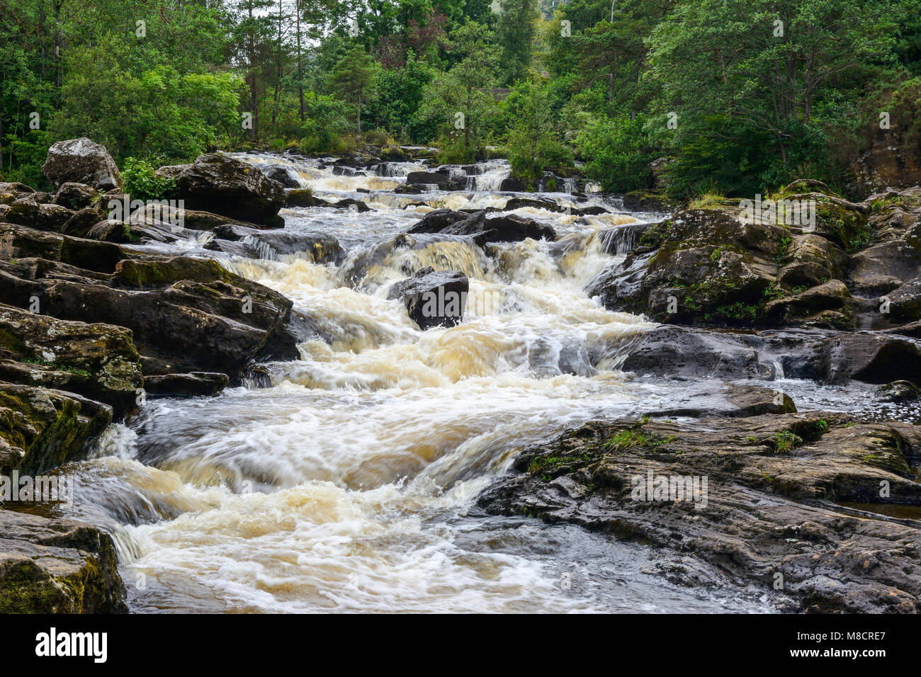 Falls of Dochart on the River Dochart at Killin in Perthshire, Scotland ...