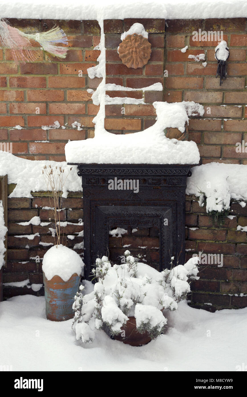 Snow covered fireplace hi-res stock photography and images - Alamy