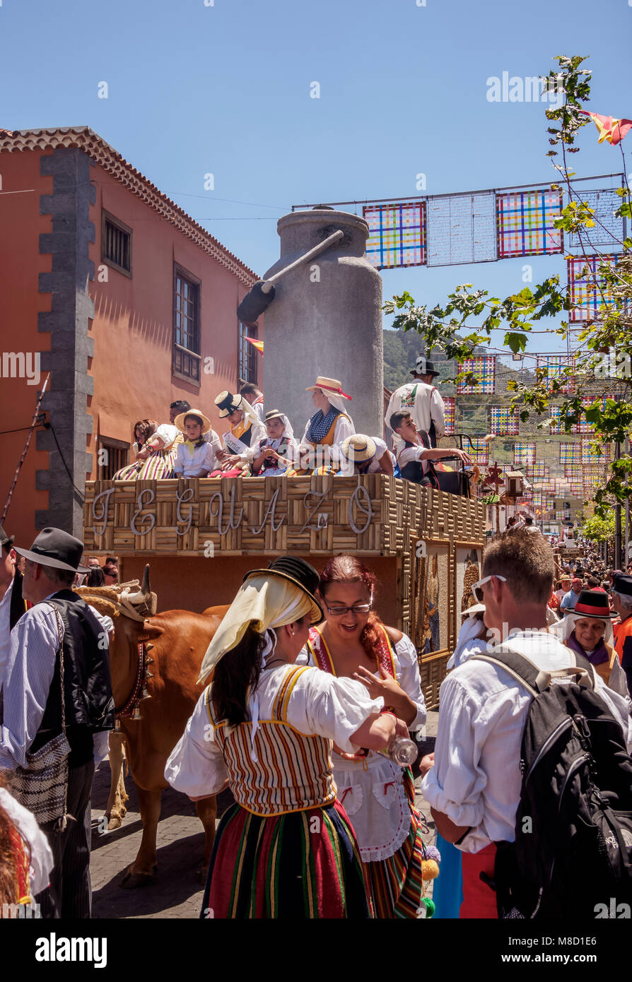 Romeria de Tegueste, traditional street party, Tegueste, Tenerife ...
