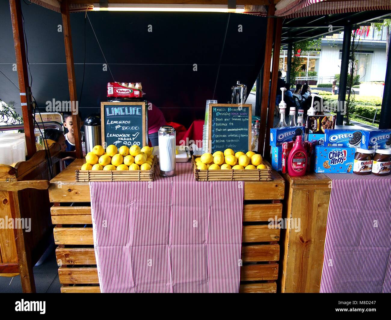 QUEZON CITY, PHILIPPINES - MARCH 9, 2018: Bazaar stalls in UP Town ...