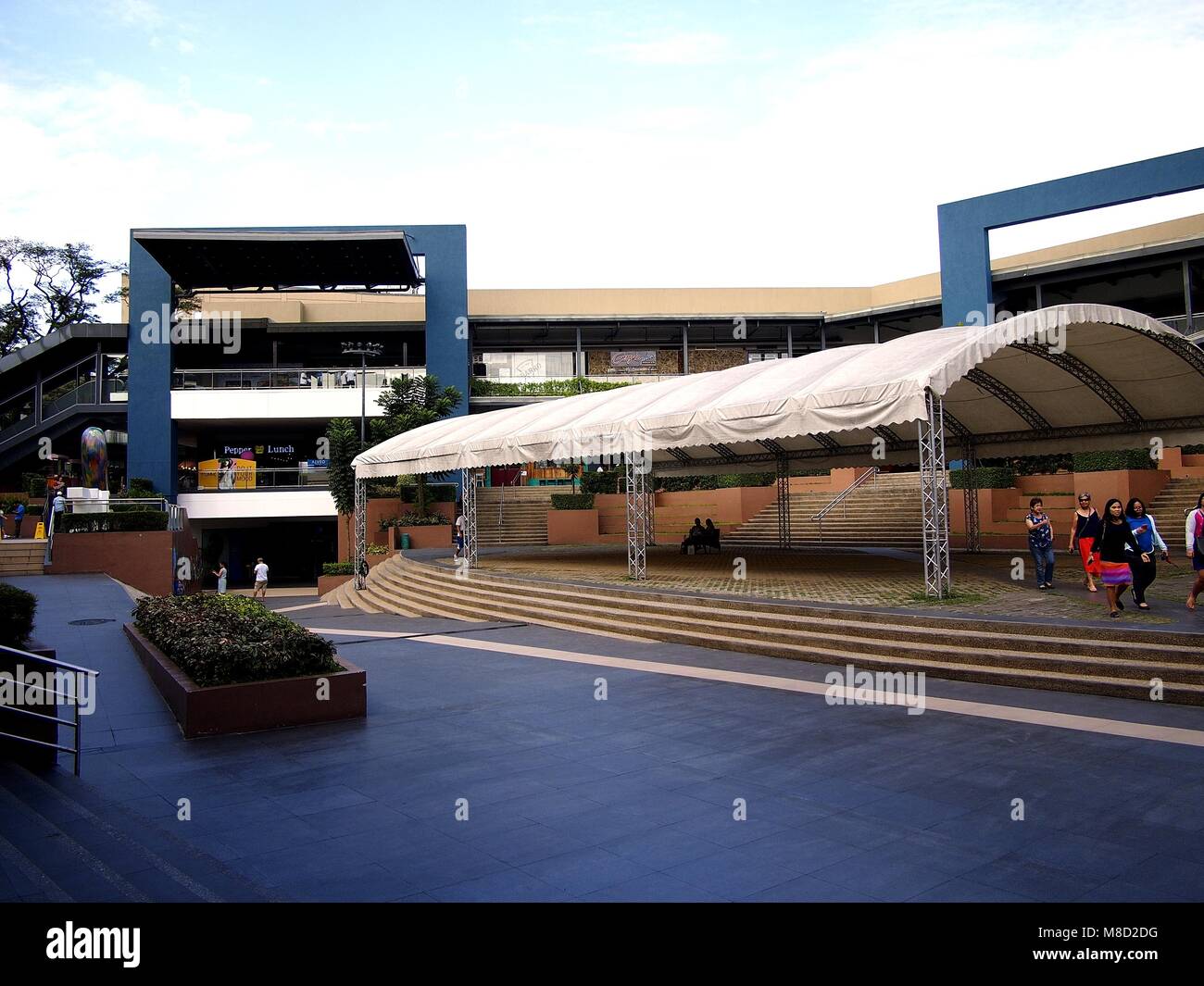 QUEZON CITY, PHILIPPINES - MARCH 9, 2018: Outdoor park and garden in UP ...