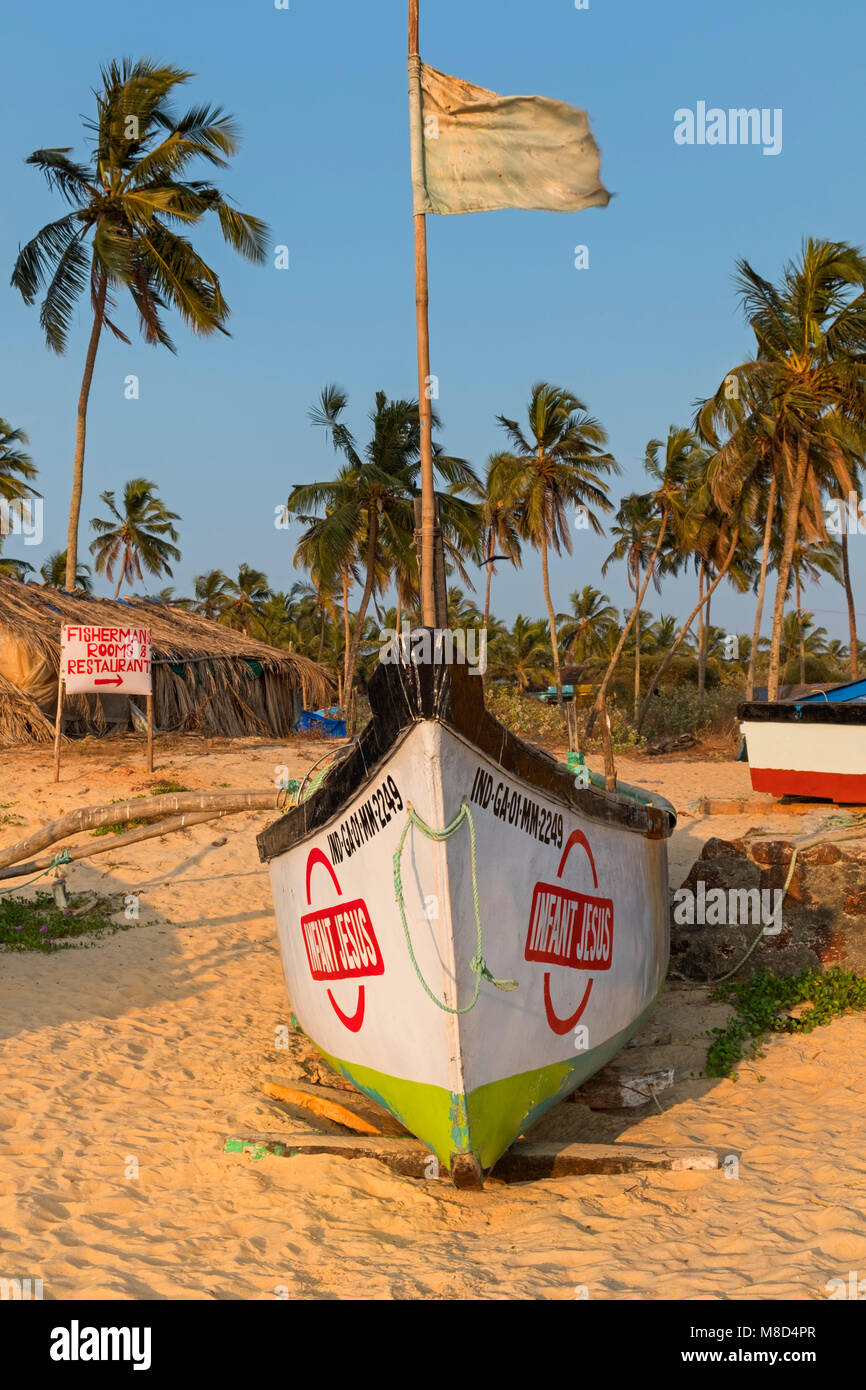 Fishing boats Colva Beach Goa India Stock Photo - Alamy