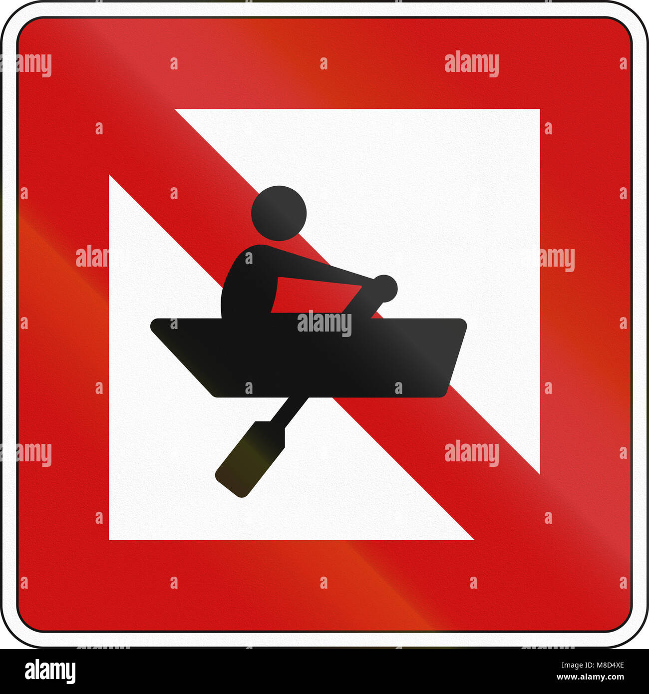 German inland water navigation sign - Other vessels are prohibited ...