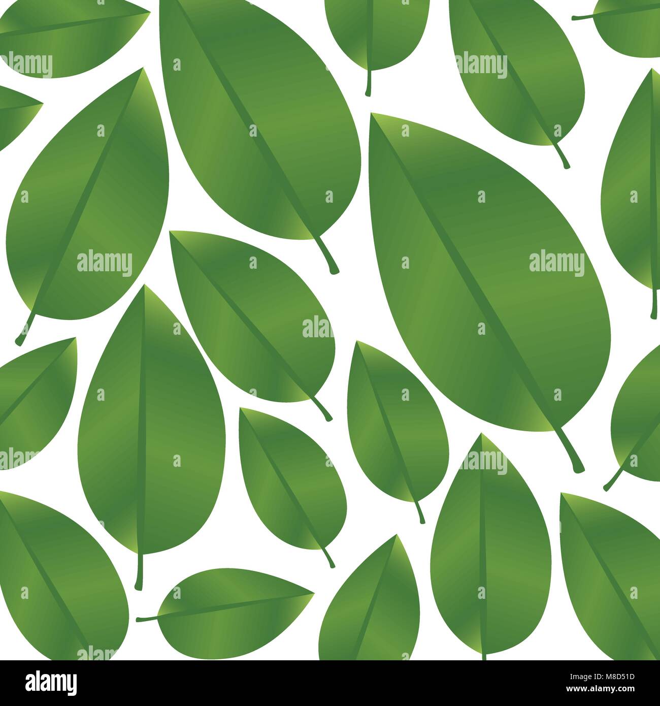 realistic pattern with green leaves Stock Vector Image & Art - Alamy