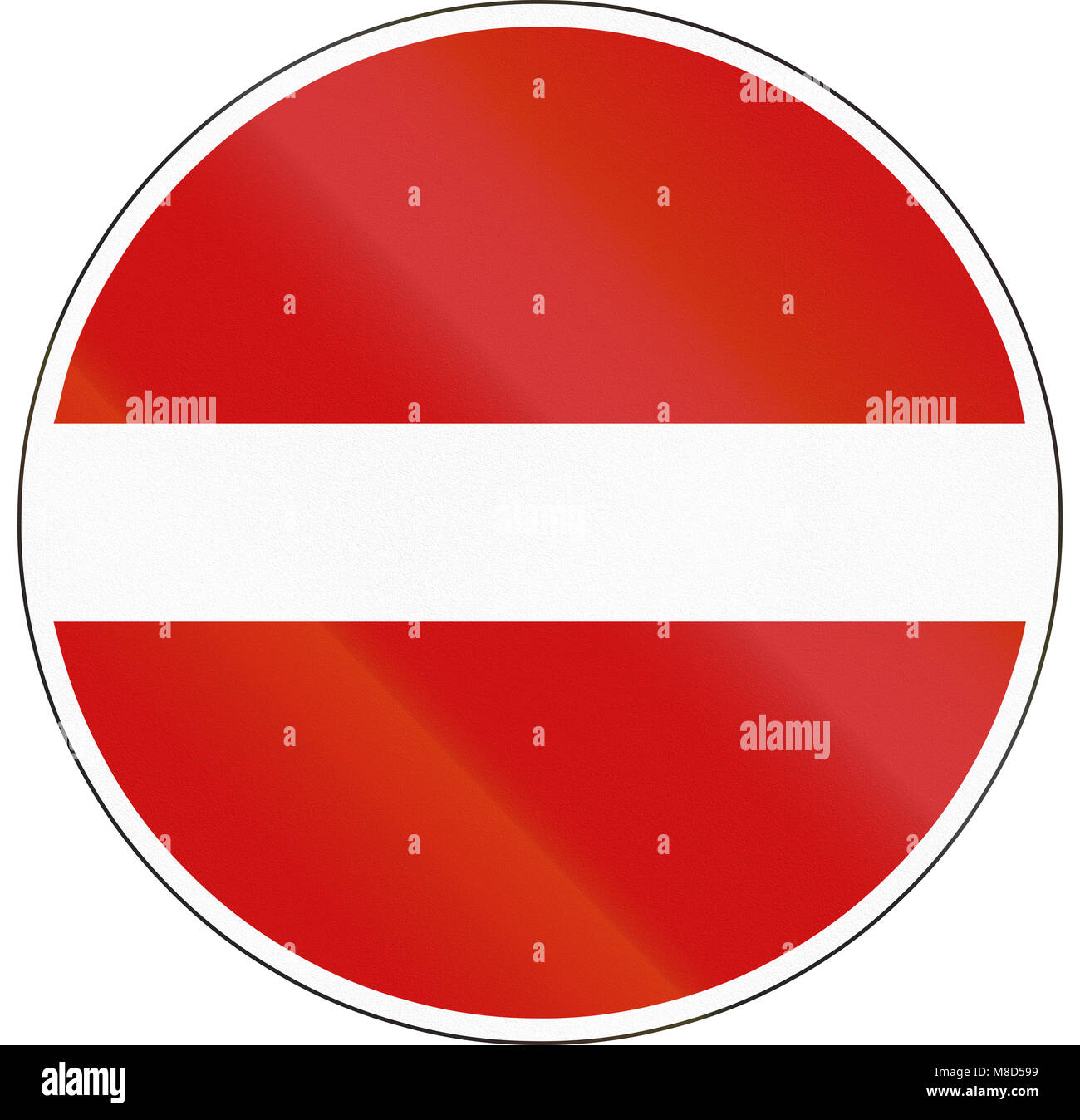 German inland water navigation sign - No entry Stock Photo - Alamy