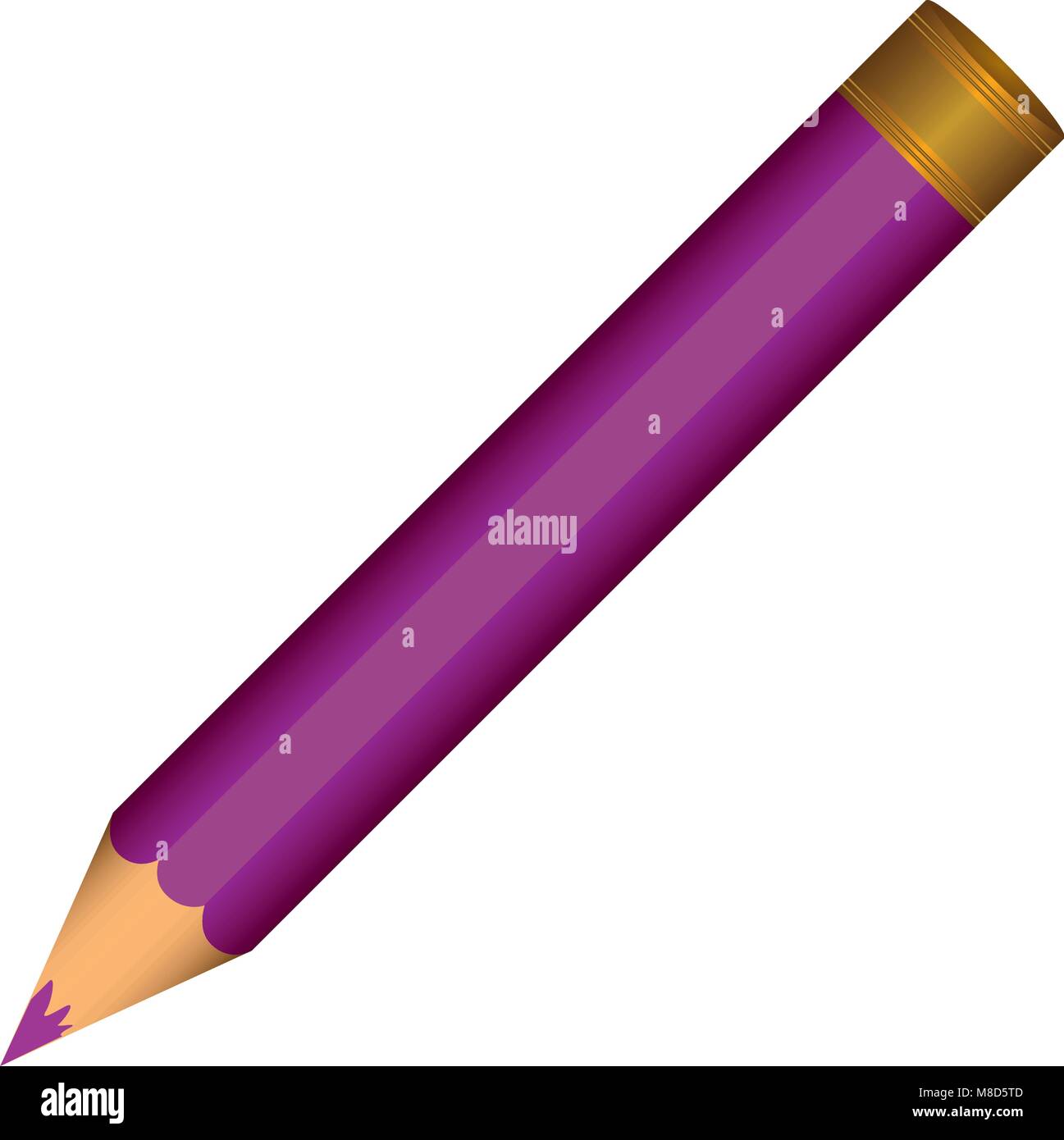 silhouette with purple pencil in diagonal position Stock Vector Image ...