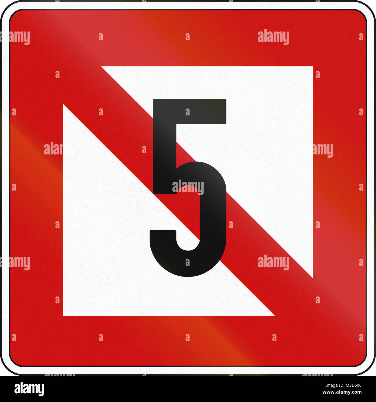 German inland water navigation sign - No stopping, minimum speed is 5 ...
