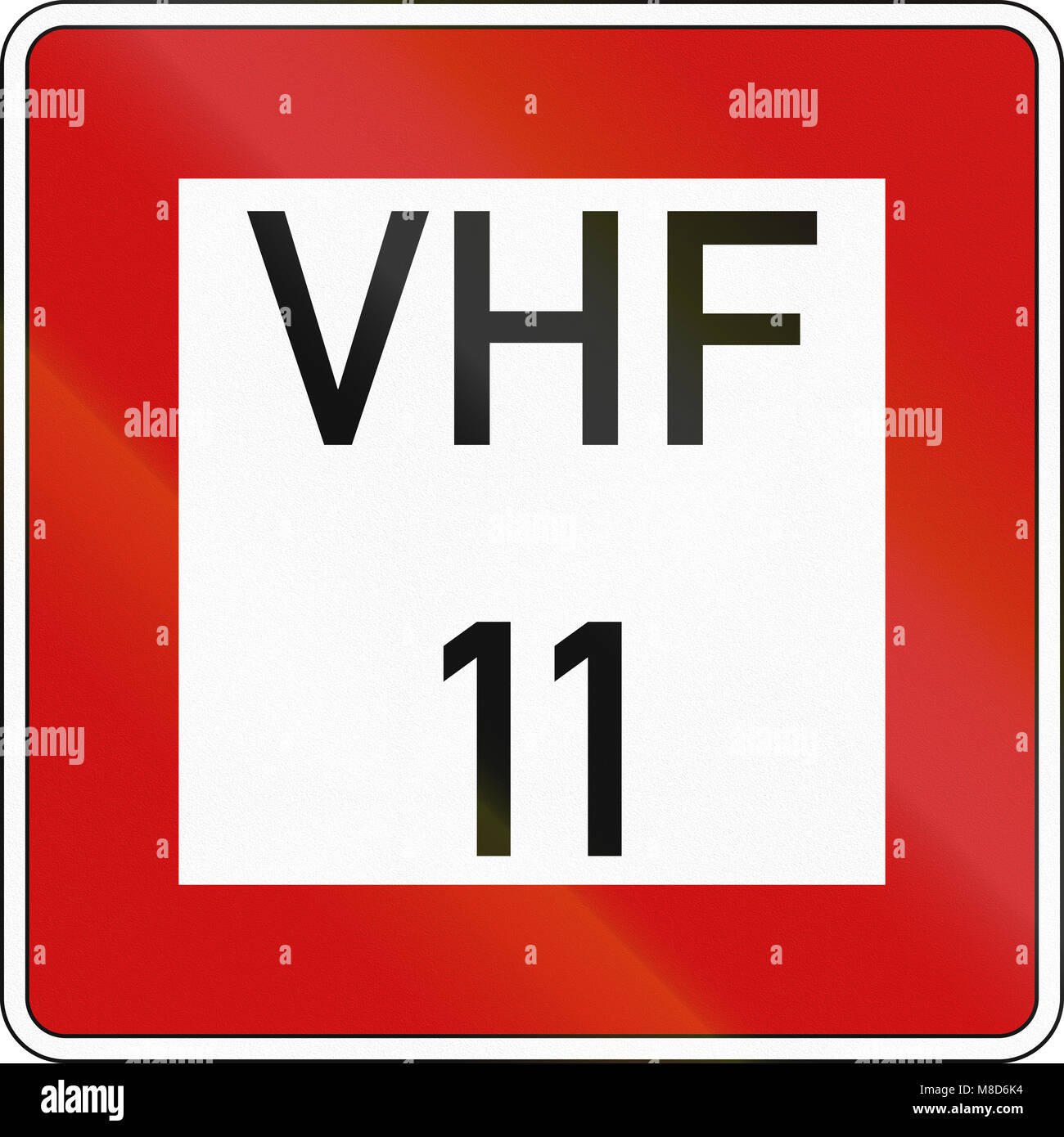 German inland water navigation sign - Use radiocommunication Stock ...