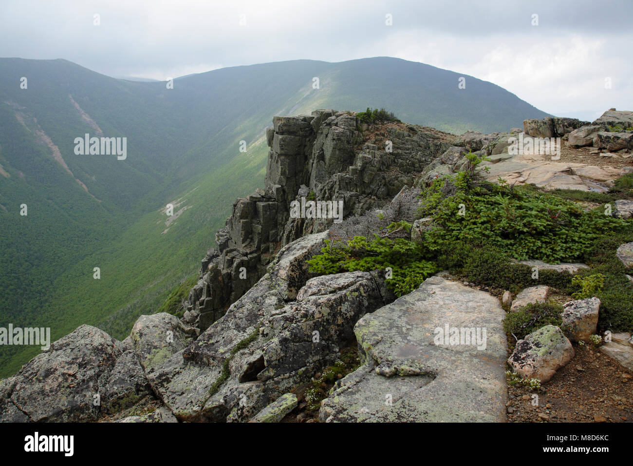 The summit of Bondcliff in the Pemigewasset Wilderness in the White ...