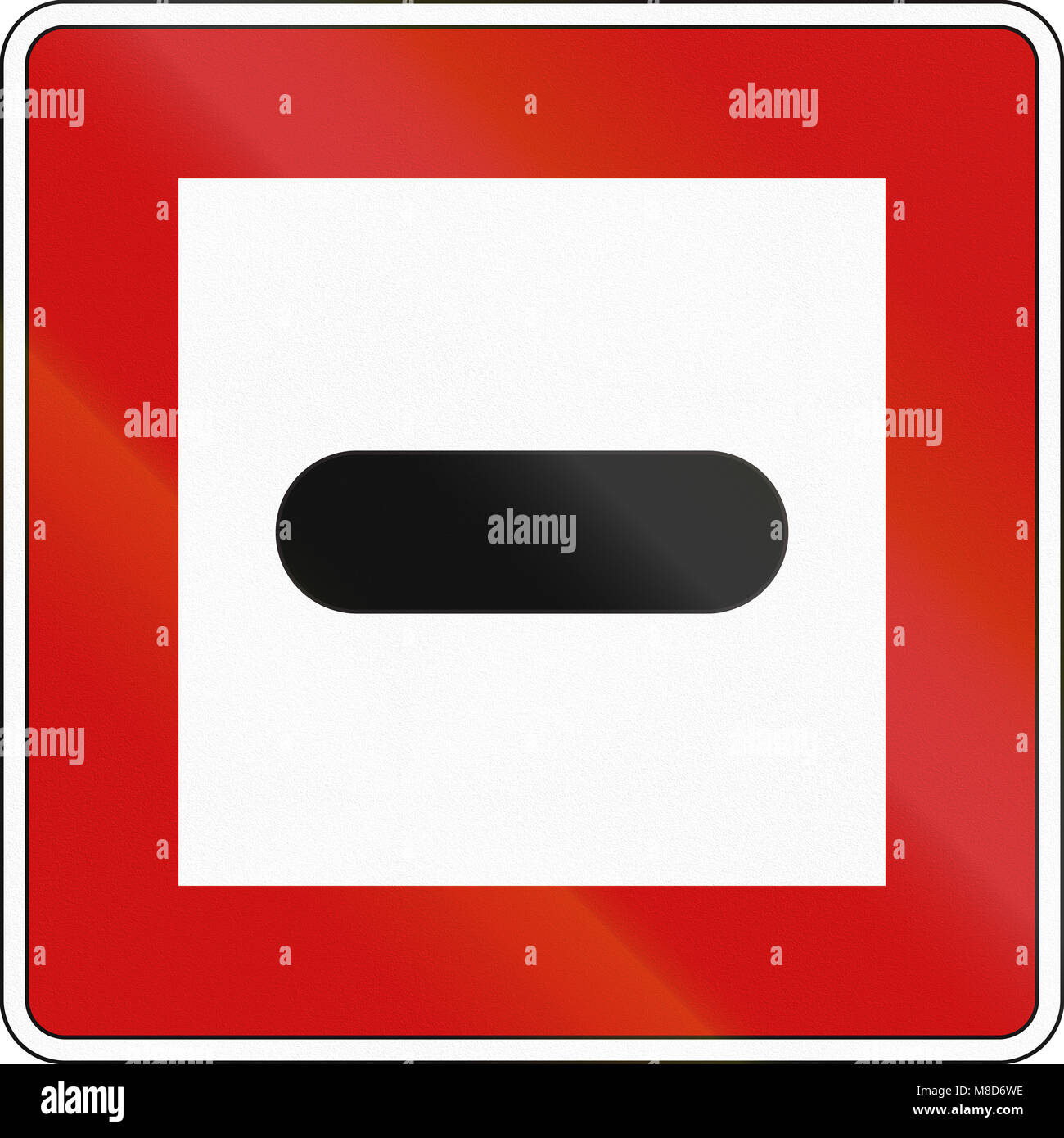 German inland water navigation sign - Stop Stock Photo - Alamy