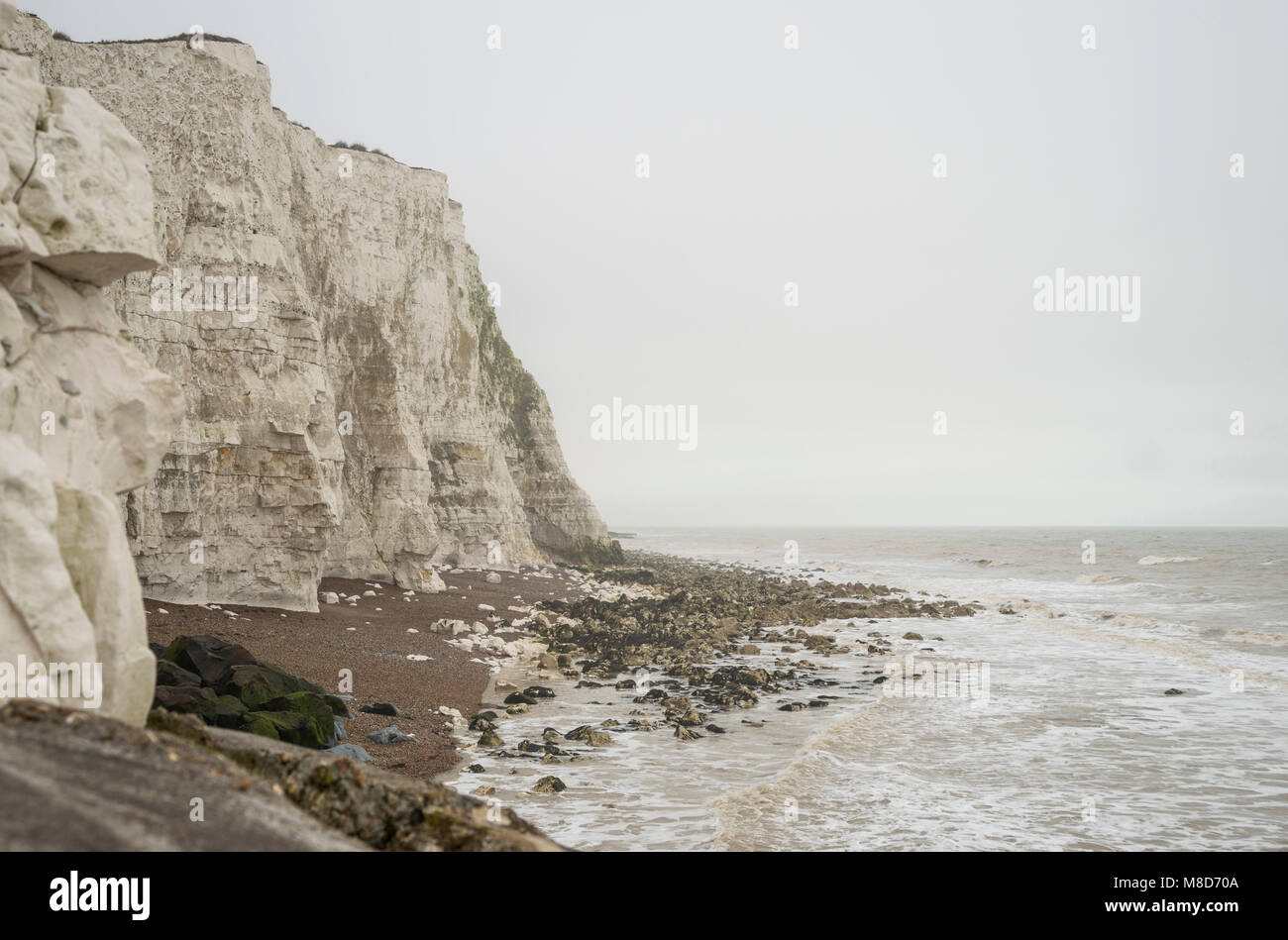 The end of the under cliff path between Brighton and Saltdean in East ...