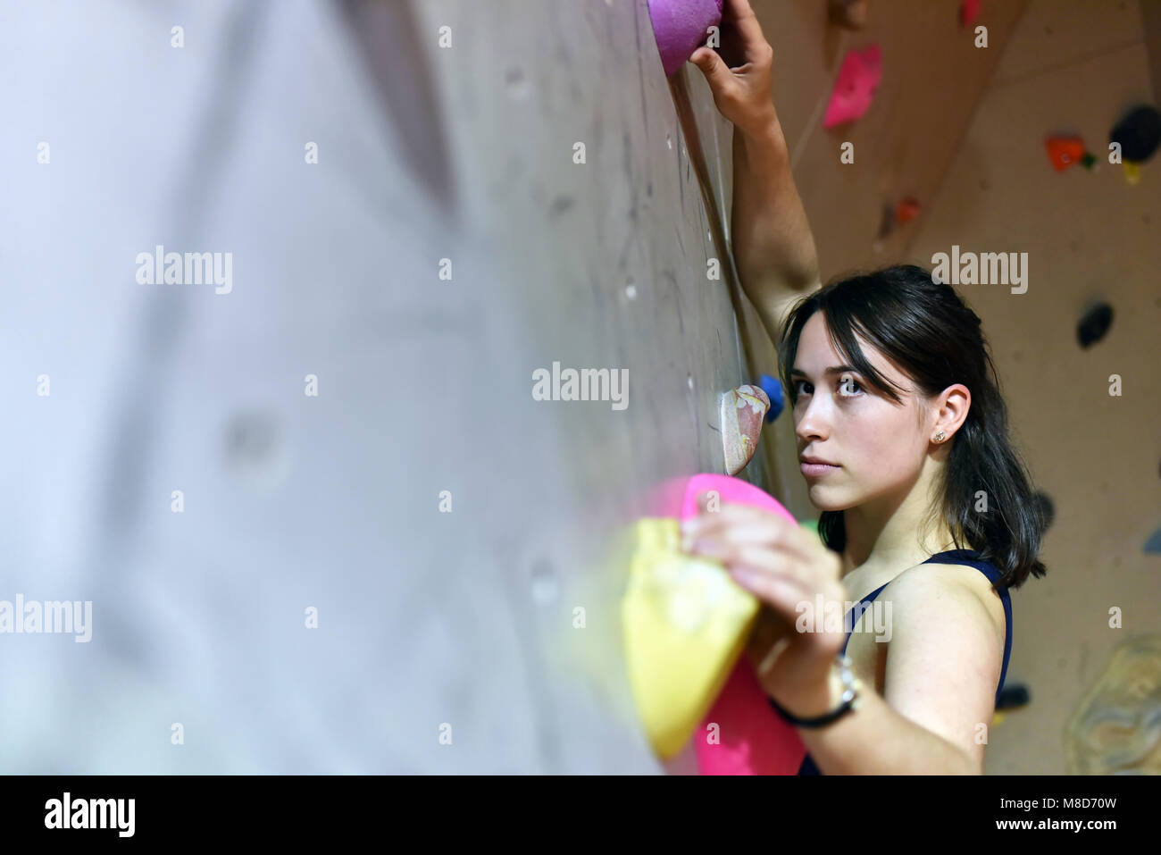 Indoor rock climbing wall hi-res stock photography and images - Alamy