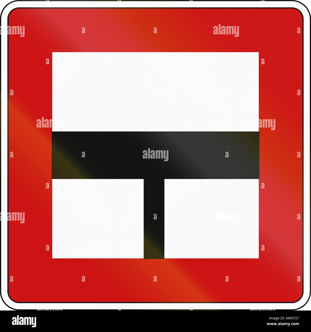 German inland water navigation sign - Give way to main fairway Stock ...