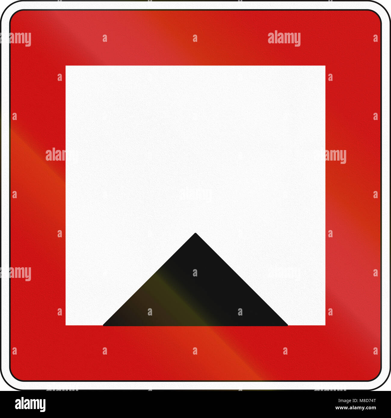 German inland water navigation sign - Limited depth of water Stock ...