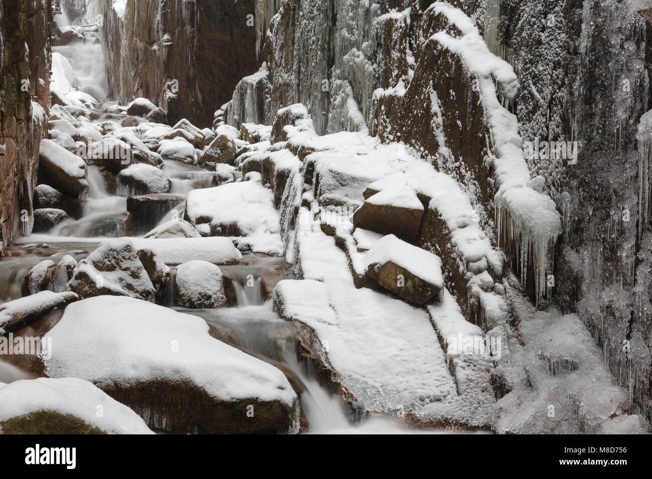 Franconia Notch State Park - Flume Gorge in Lincoln, New Hampshire USA ...