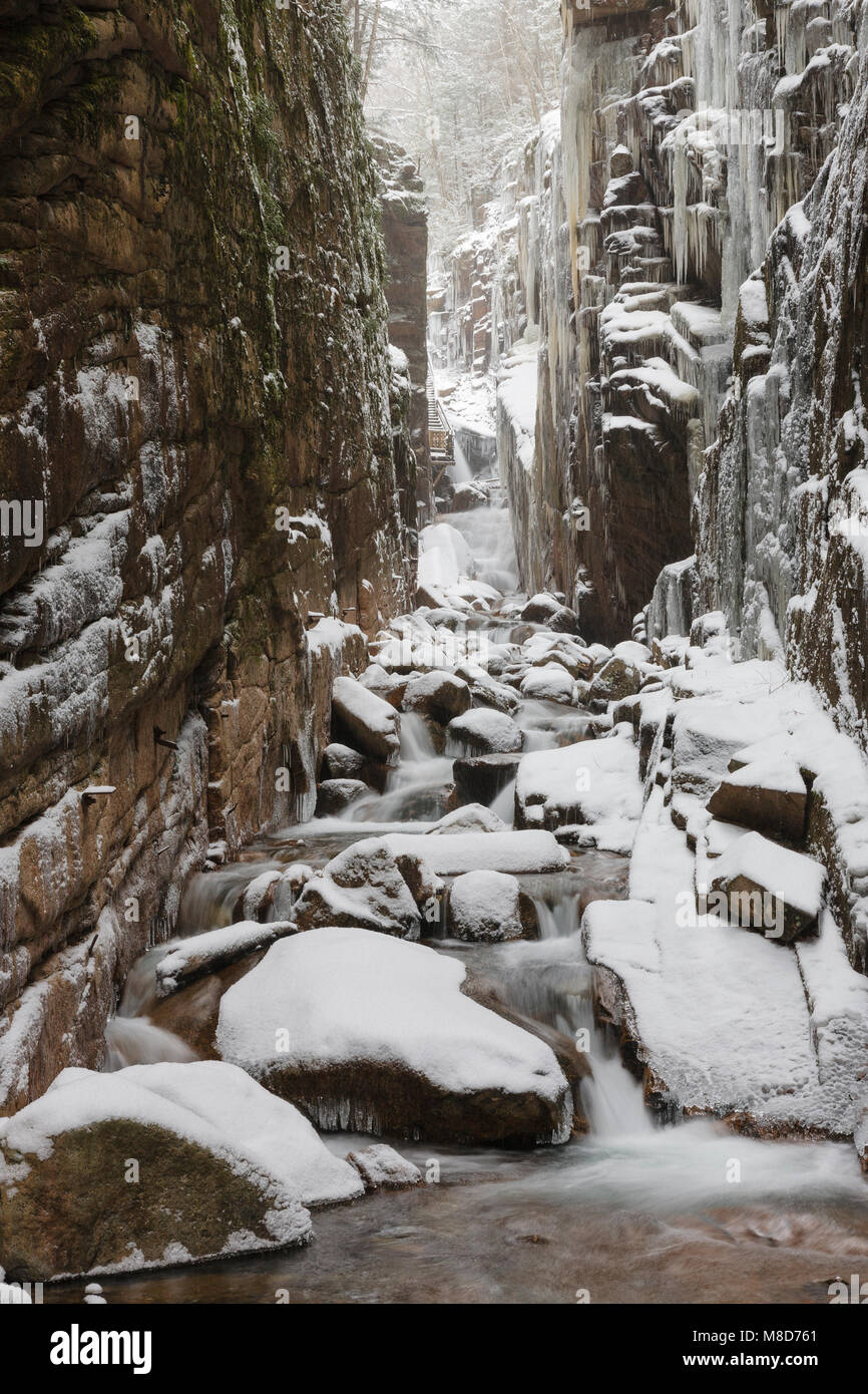 Franconia Notch State Park - Flume Gorge in Lincoln, New Hampshire USA ...