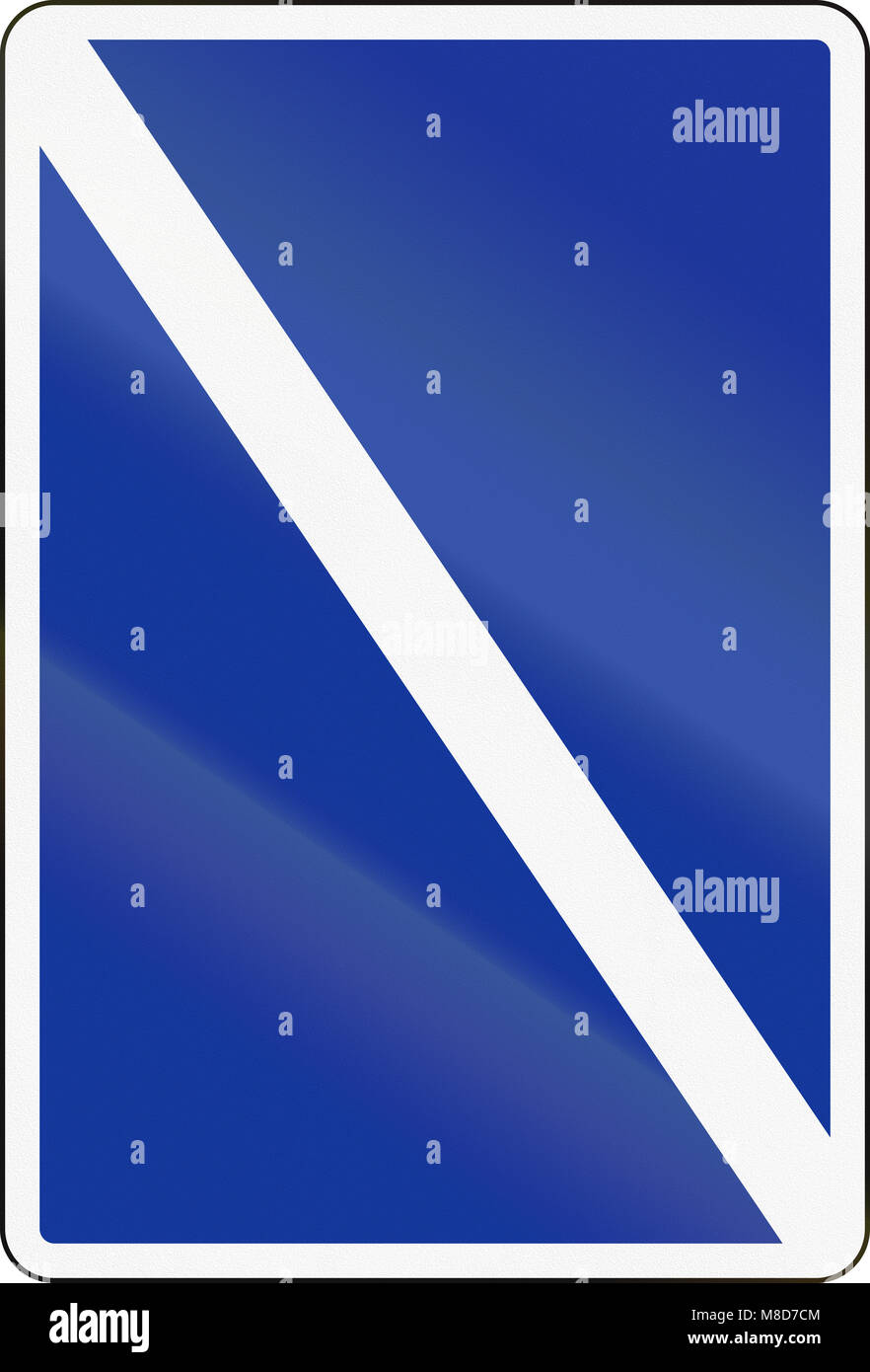 German inland water navigation sign - End of restriction Stock Photo ...