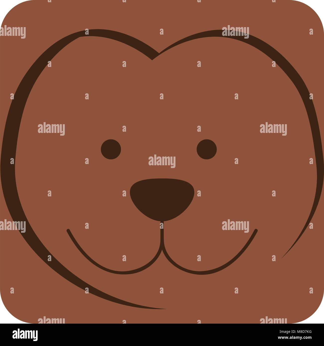 brown square monkey animal face expression Stock Vector Image & Art - Alamy