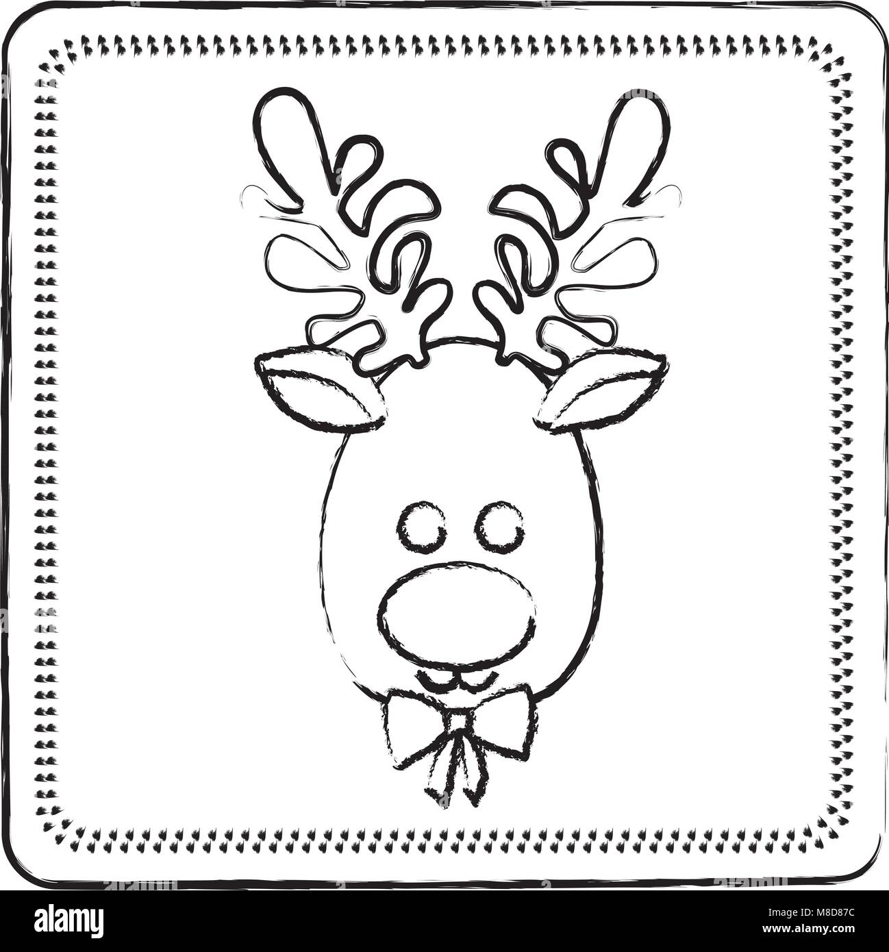 Christmas frame portrait vector Stock Vector Images - Alamy