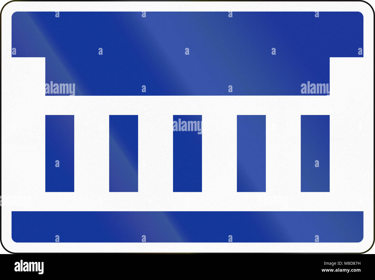 German inland water navigation sign - Weir ahead Stock Photo - Alamy