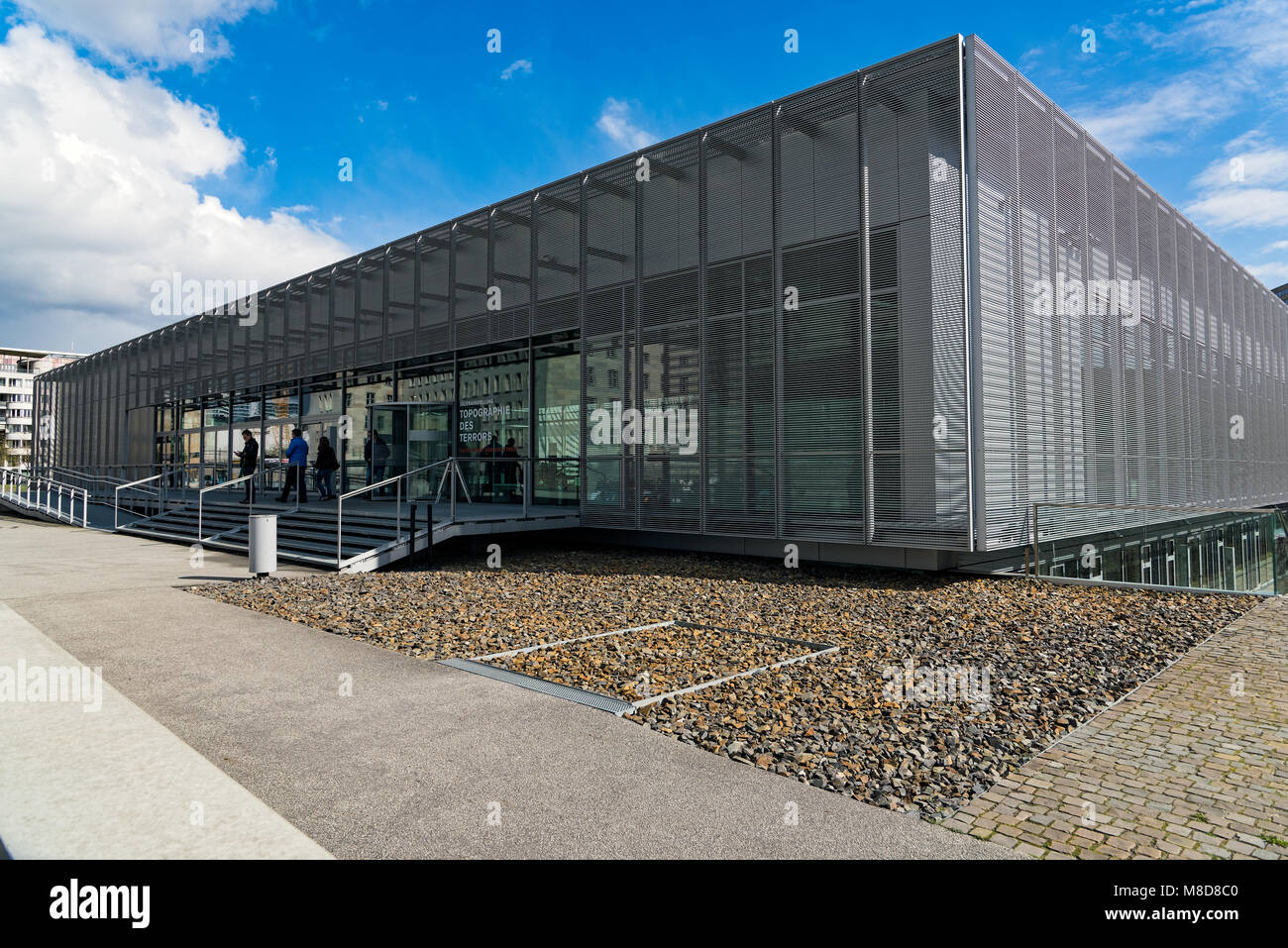 Tourists visit the Topography of Terror, an outdoor and indoor history ...
