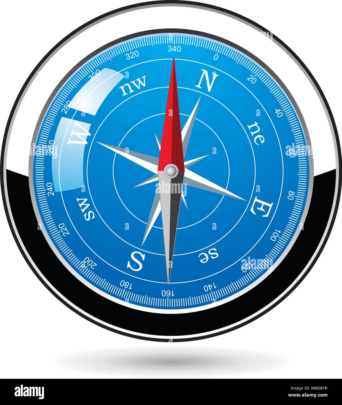 Vector Metal Compass Stock Vector Image And Art Alamy