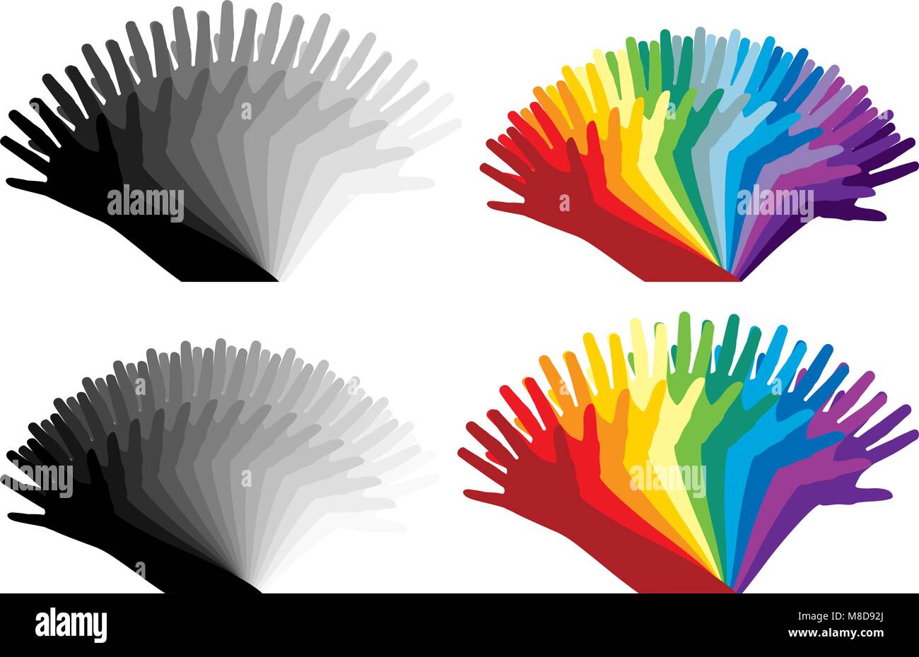 vector illustration of moving hands Stock Vector Image & Art - Alamy