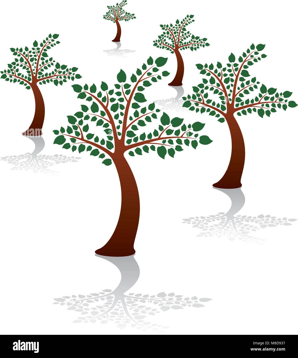 Summer landscape park trees Cut Out Stock Images & Pictures - Alamy