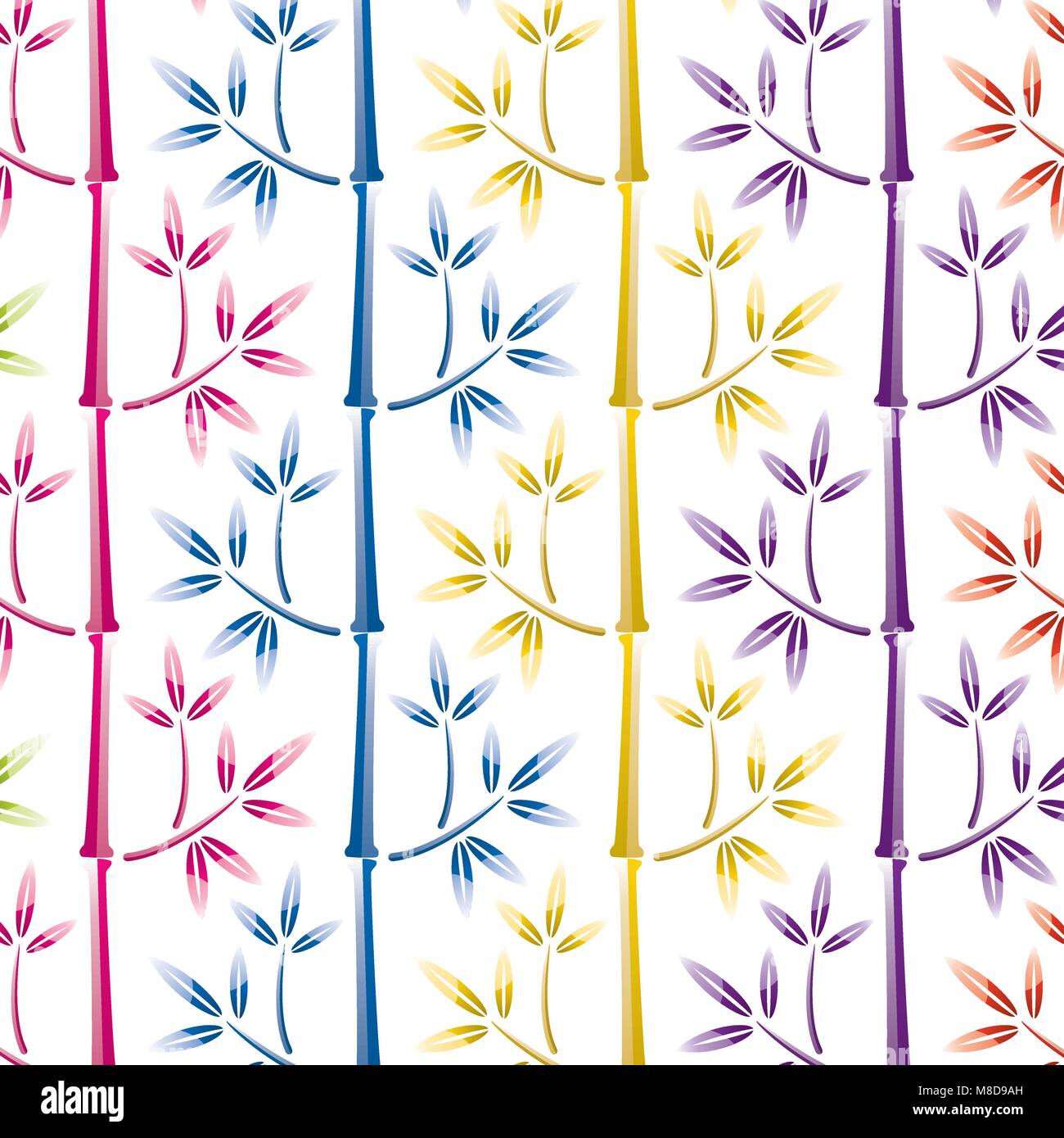 vector illustration of colorful bamboo background Stock Vector Image ...