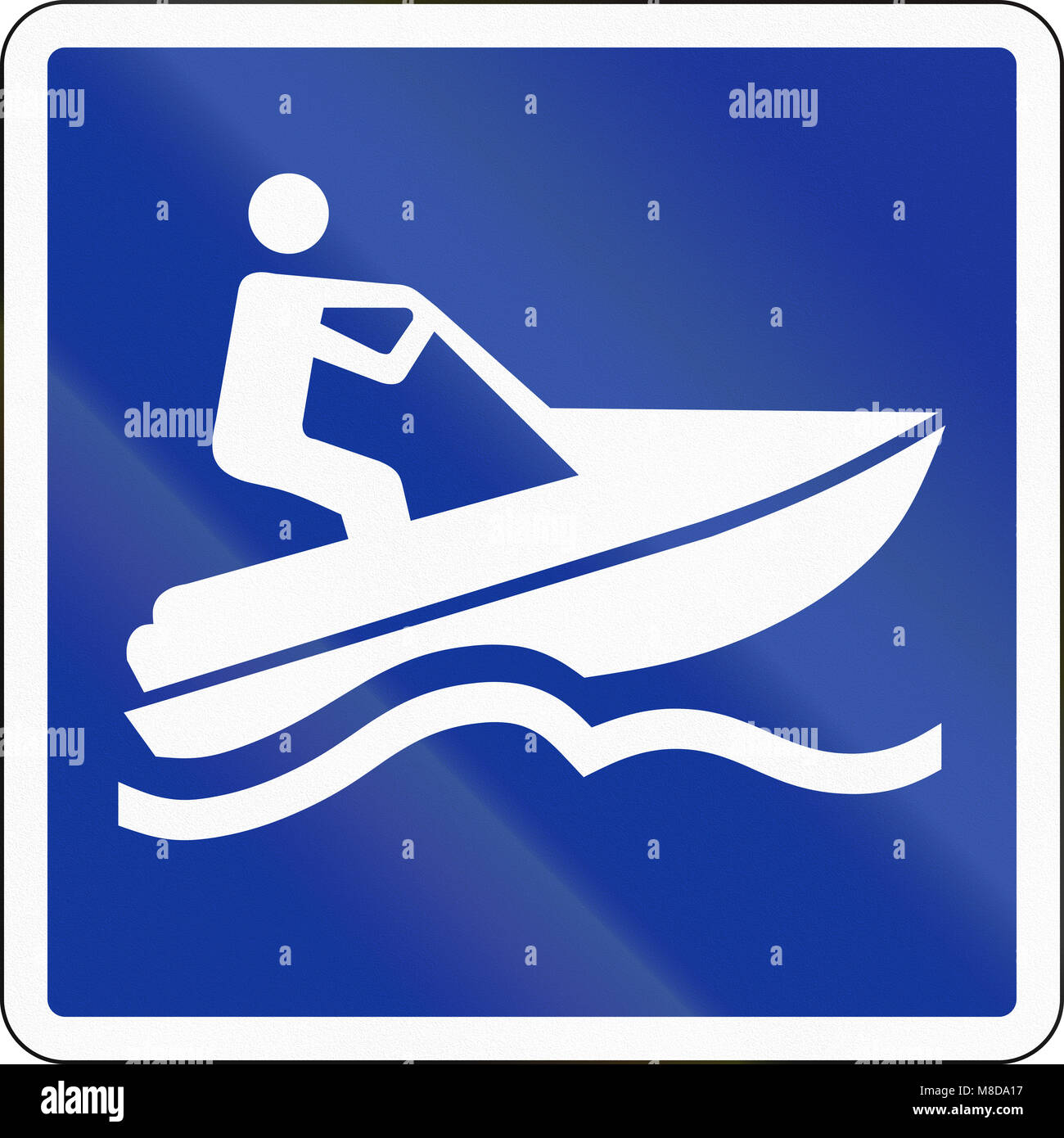 German inland water navigation sign - Permission personal water crafts ...