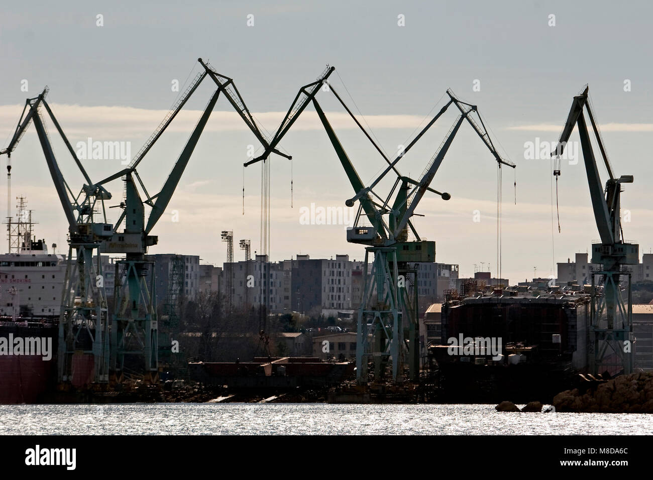 Shipyard Split in the Split's north harbour Stock Photo - Alamy