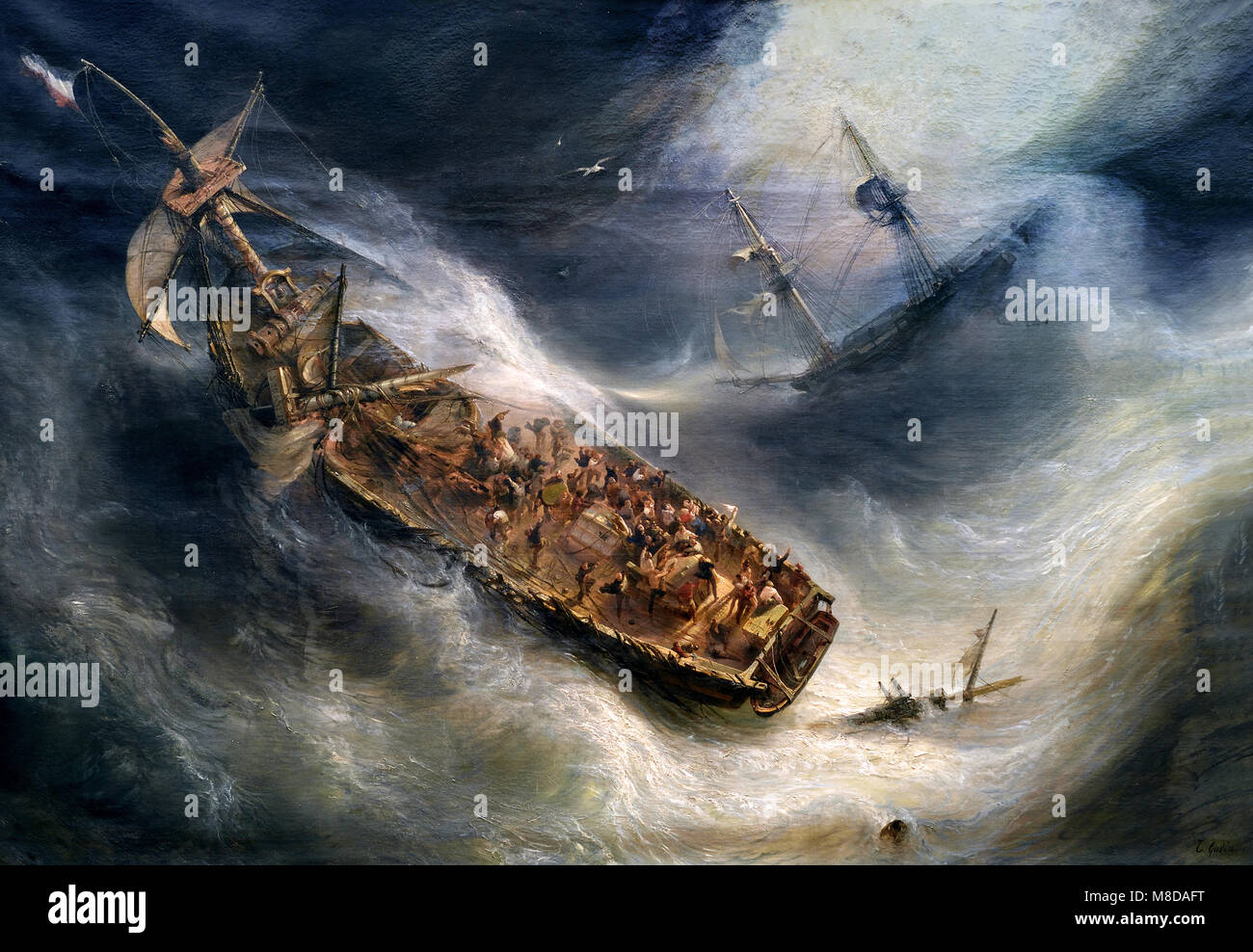 Old Sea Captain In Storm