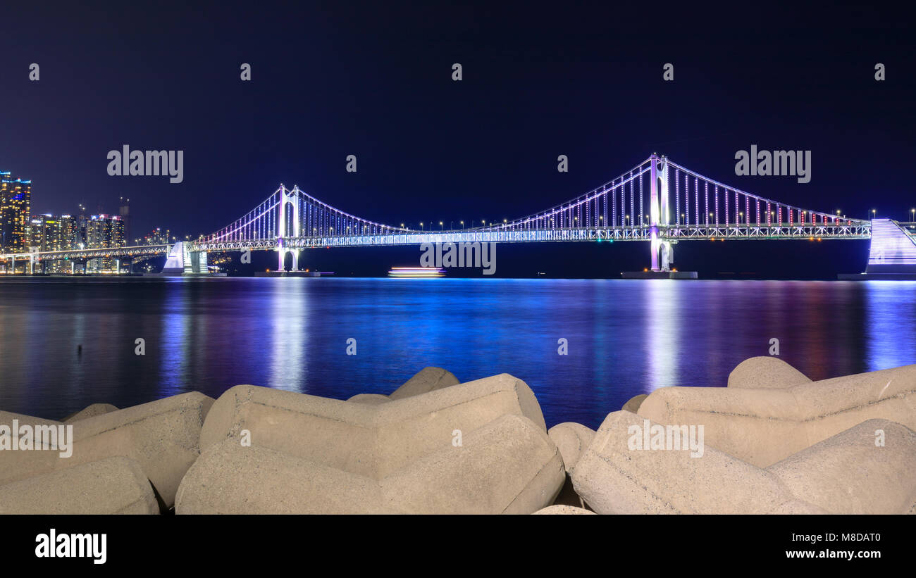 Gwangan Bridge in Busan City, South Korea Stock Photo - Alamy